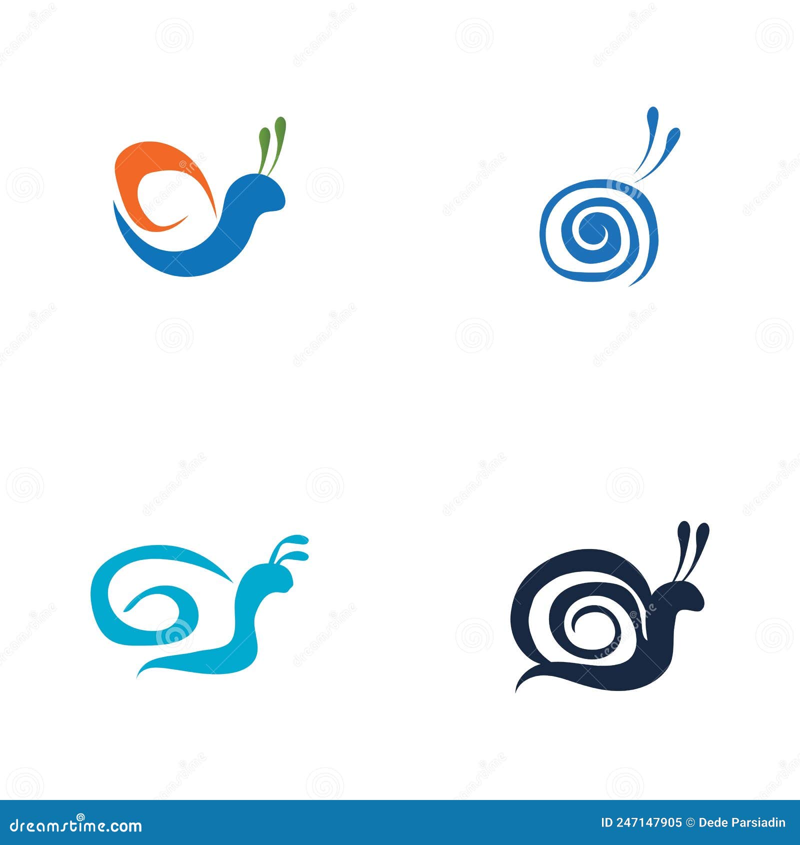 Snail Logo Vector Design Illustration Template Stock Vector ...