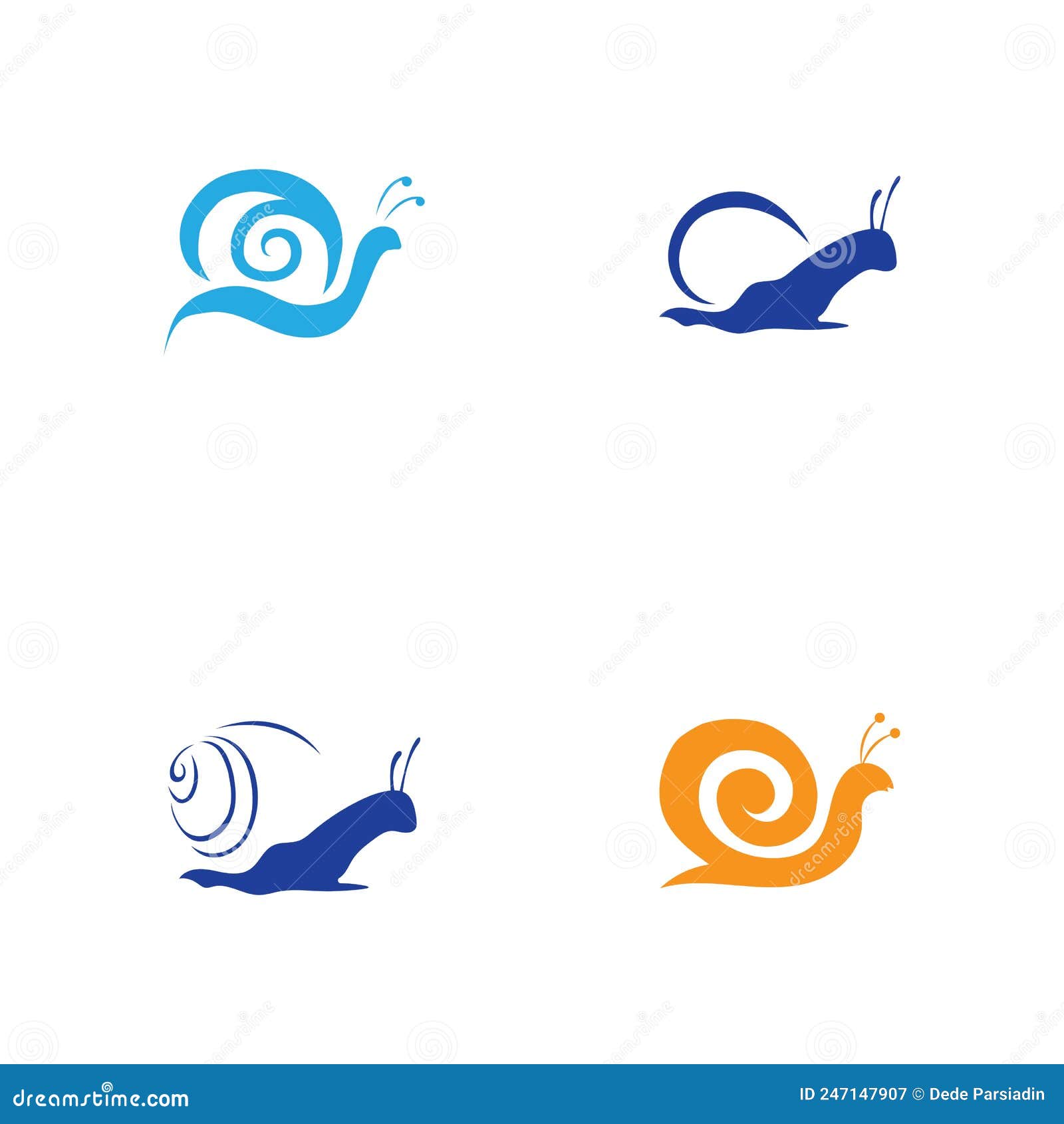 Snail Logo Vector Design Illustration Template Stock Vector ...