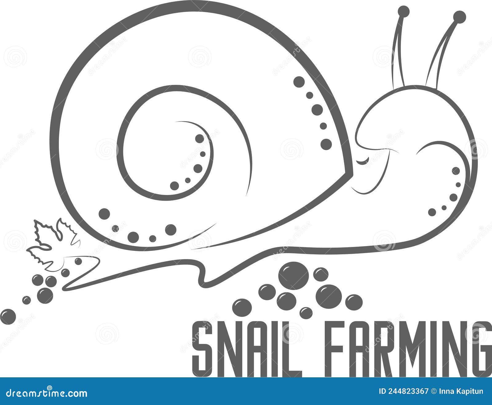 Snail Farming Silhouette Vector Format Stock Vector - Illustration of ...