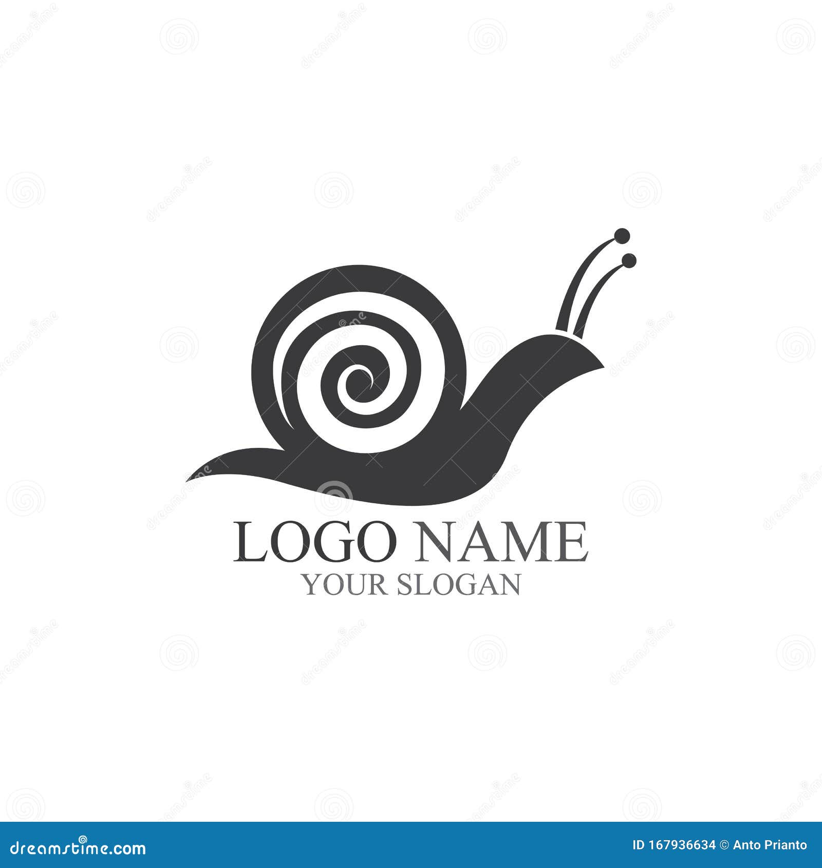 Snail Logo Vector Illustration Template Stock Vector - Illustration of ...