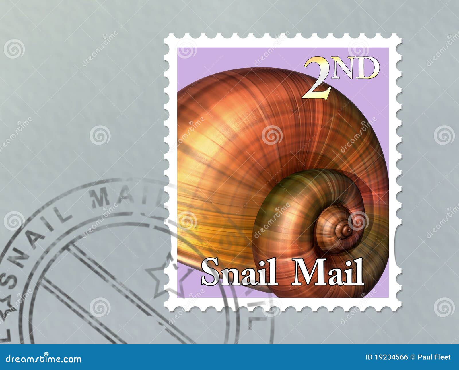 Snail mail envelope stock illustration. Illustration of mollusk - 19234566