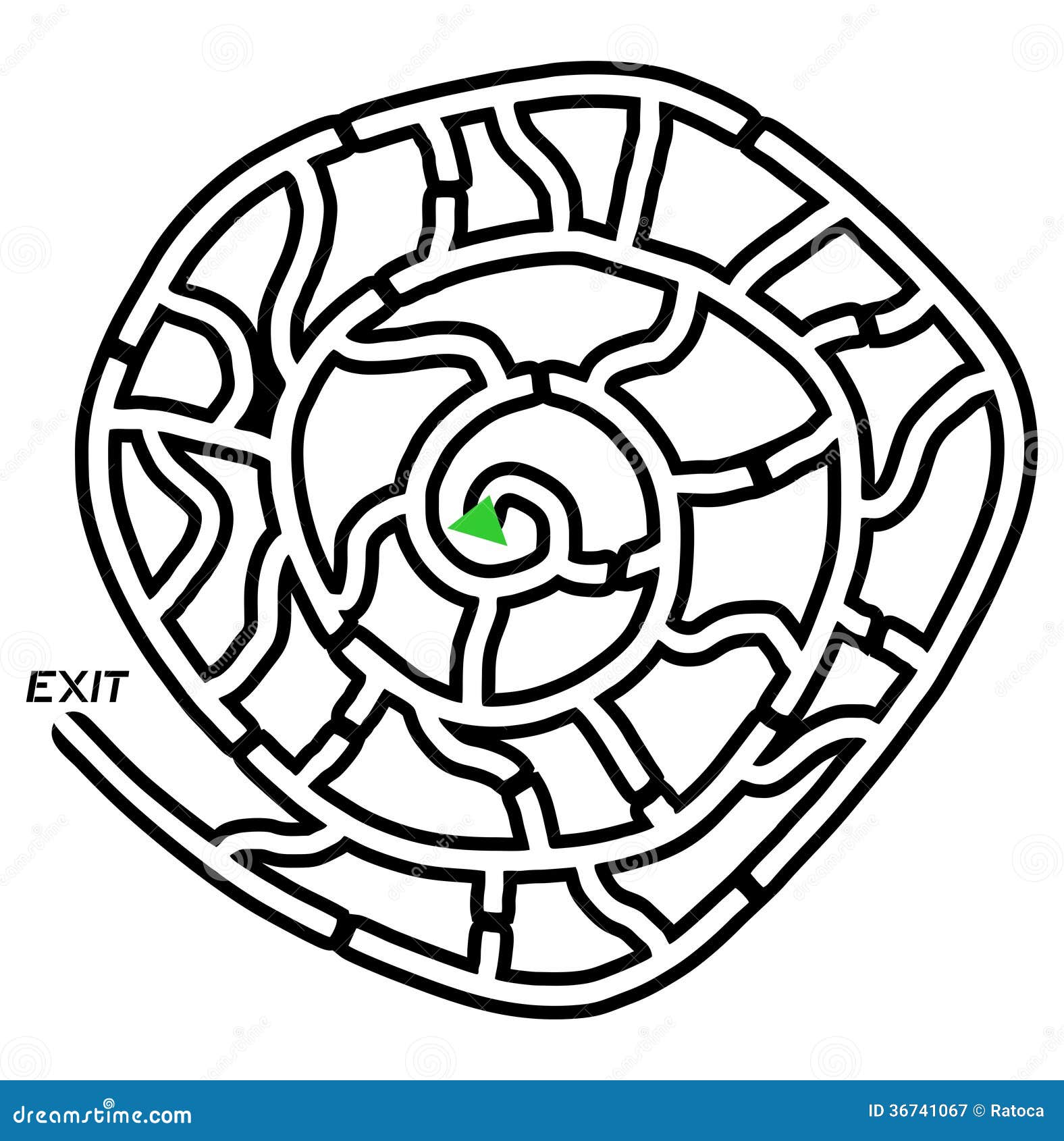Snail maze stock vector. Illustration of distraction - 36741067