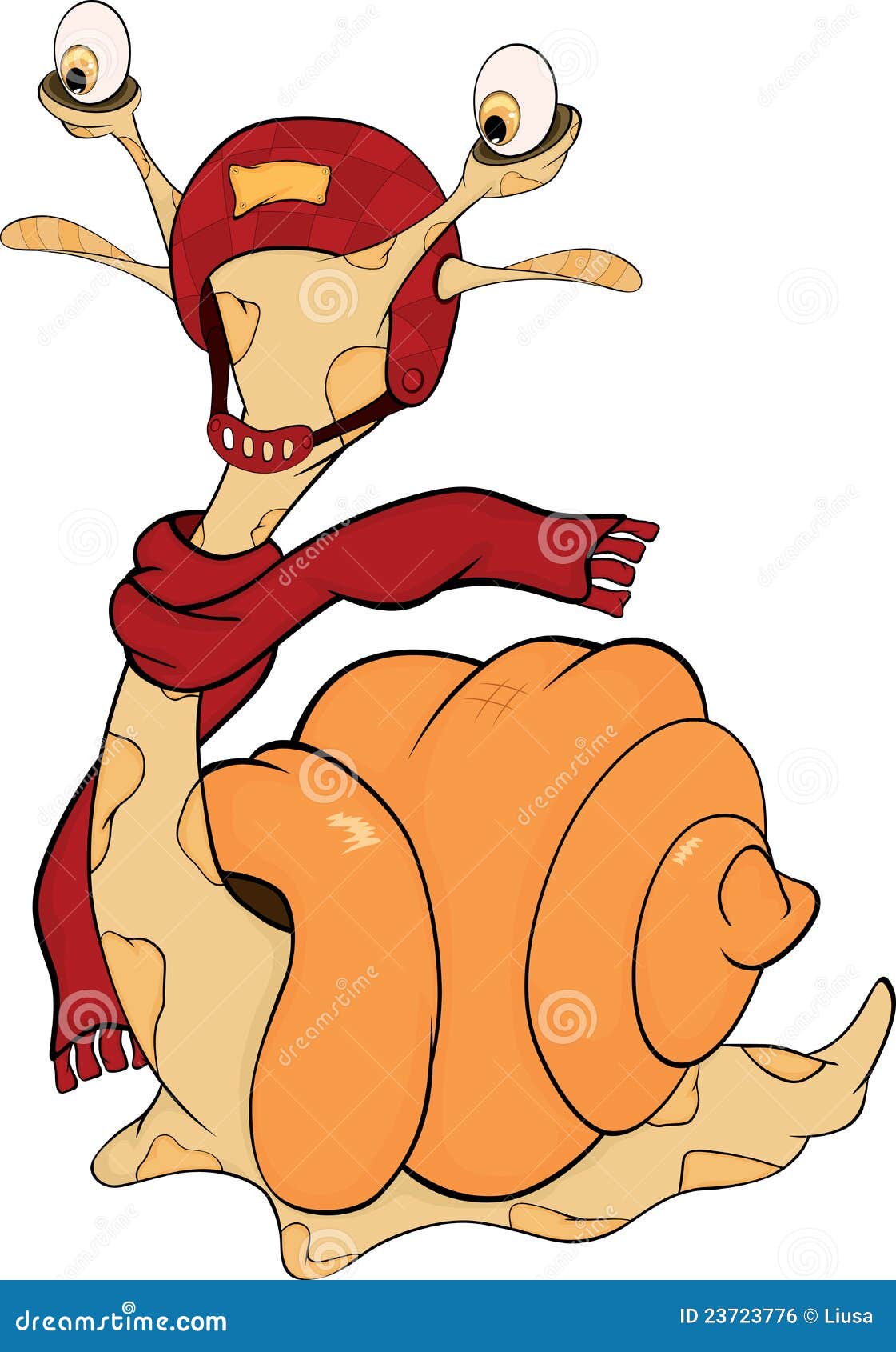 Snail. the Monster. Cartoon Stock Vector - Illustration of isolated ...