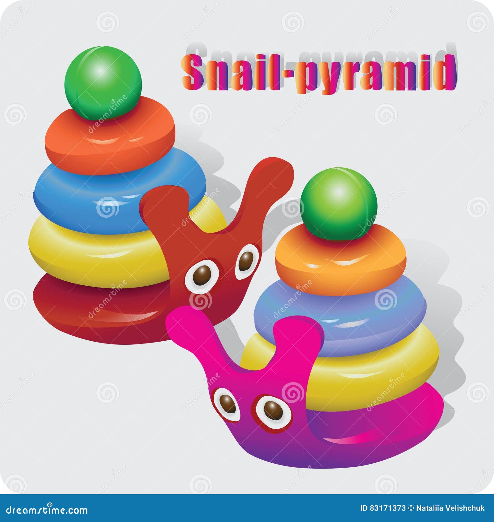 Snail. Pyramids for kids stock vector. Illustration of ball - 83171373