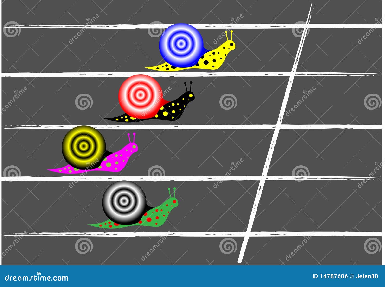 Snail race stock illustration. Illustration of smooth - 14787606