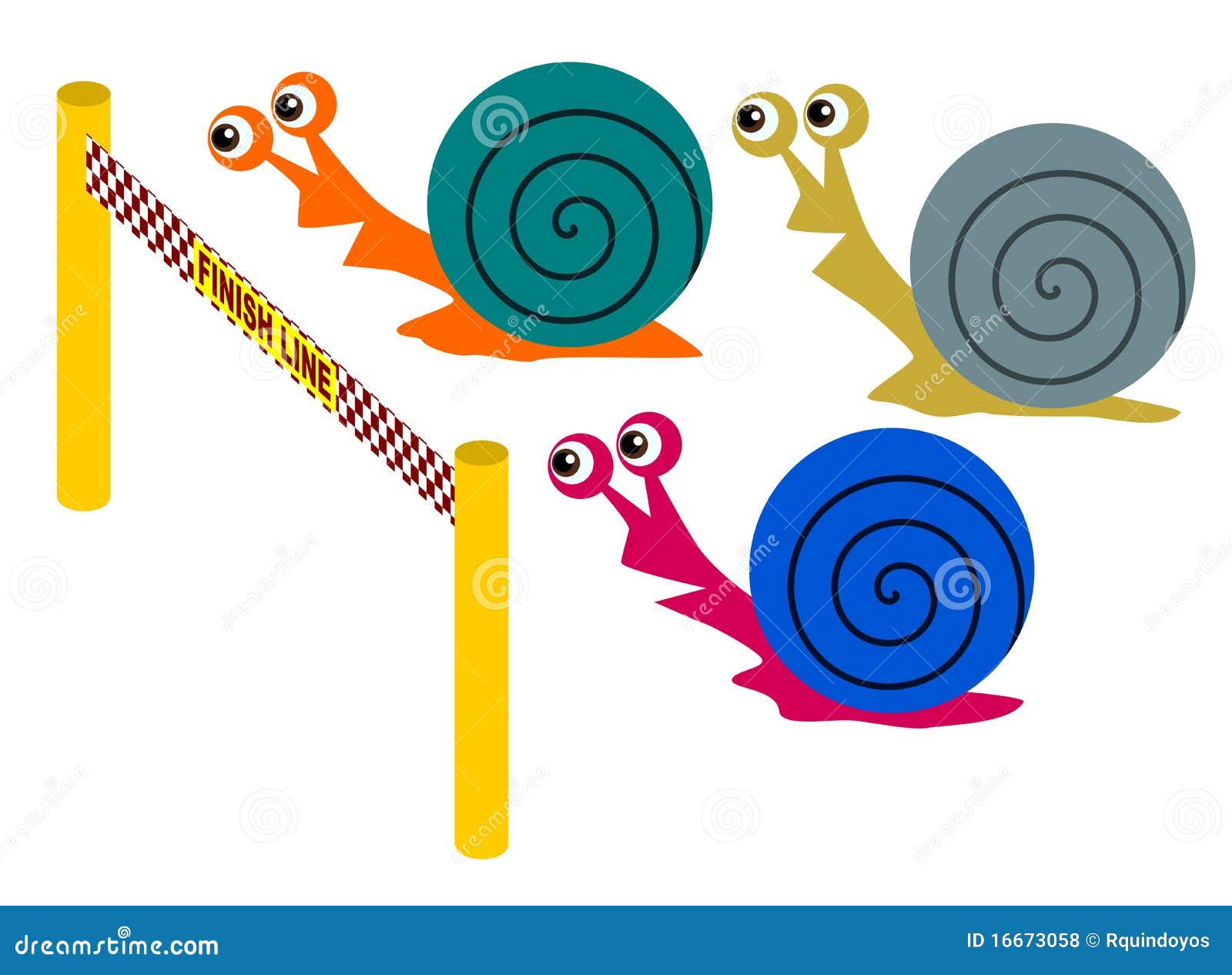 Snail race stock vector. Illustration of nature, move - 16673058