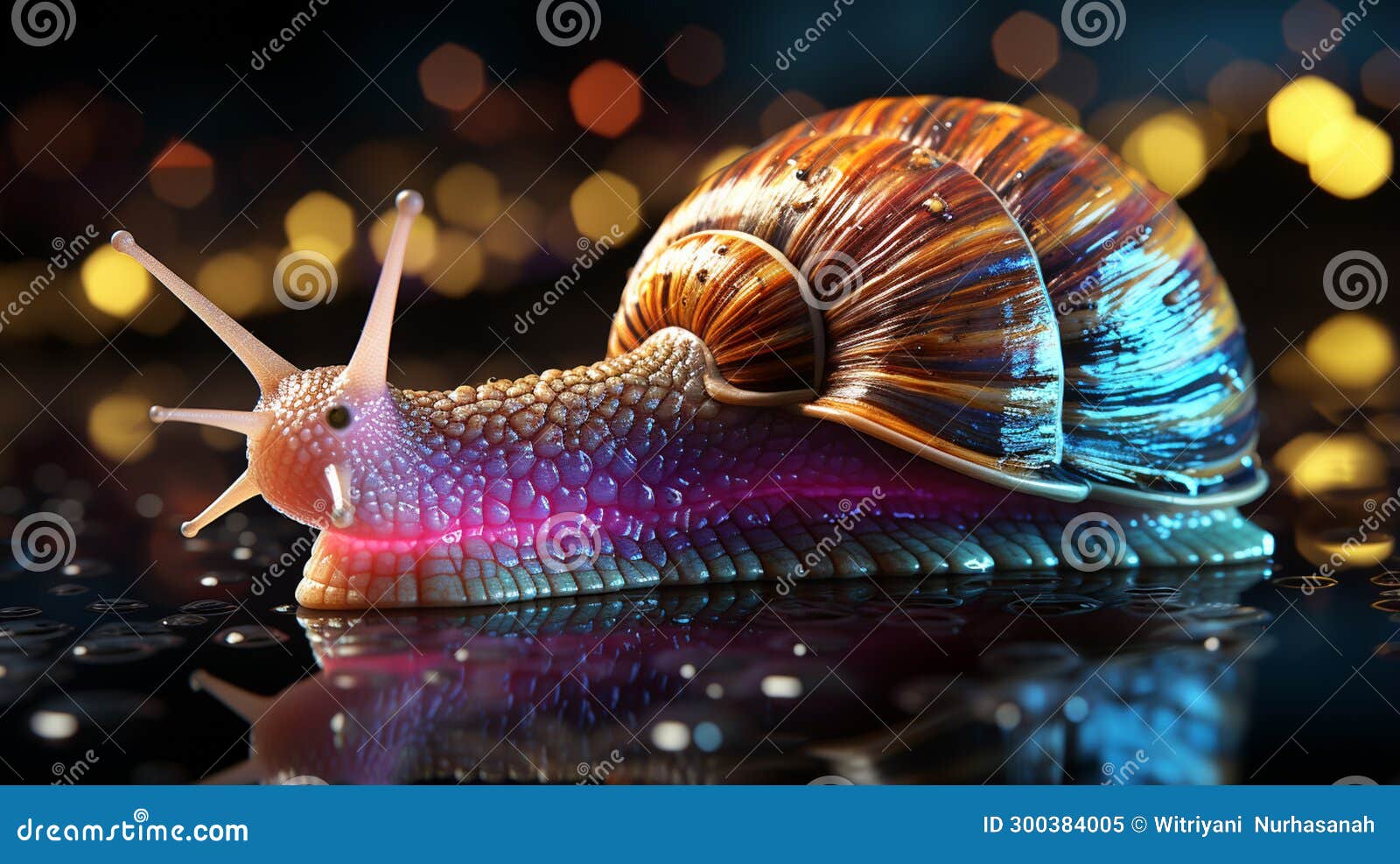 Snail with Rainbow Shell. Cute Snail Character with Rainbow Shell ...
