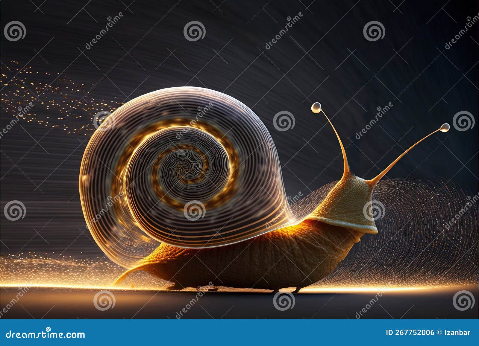 Snail Running at Lightspeed Illustration Generative Ai Stock Illustration - Illustration of ...