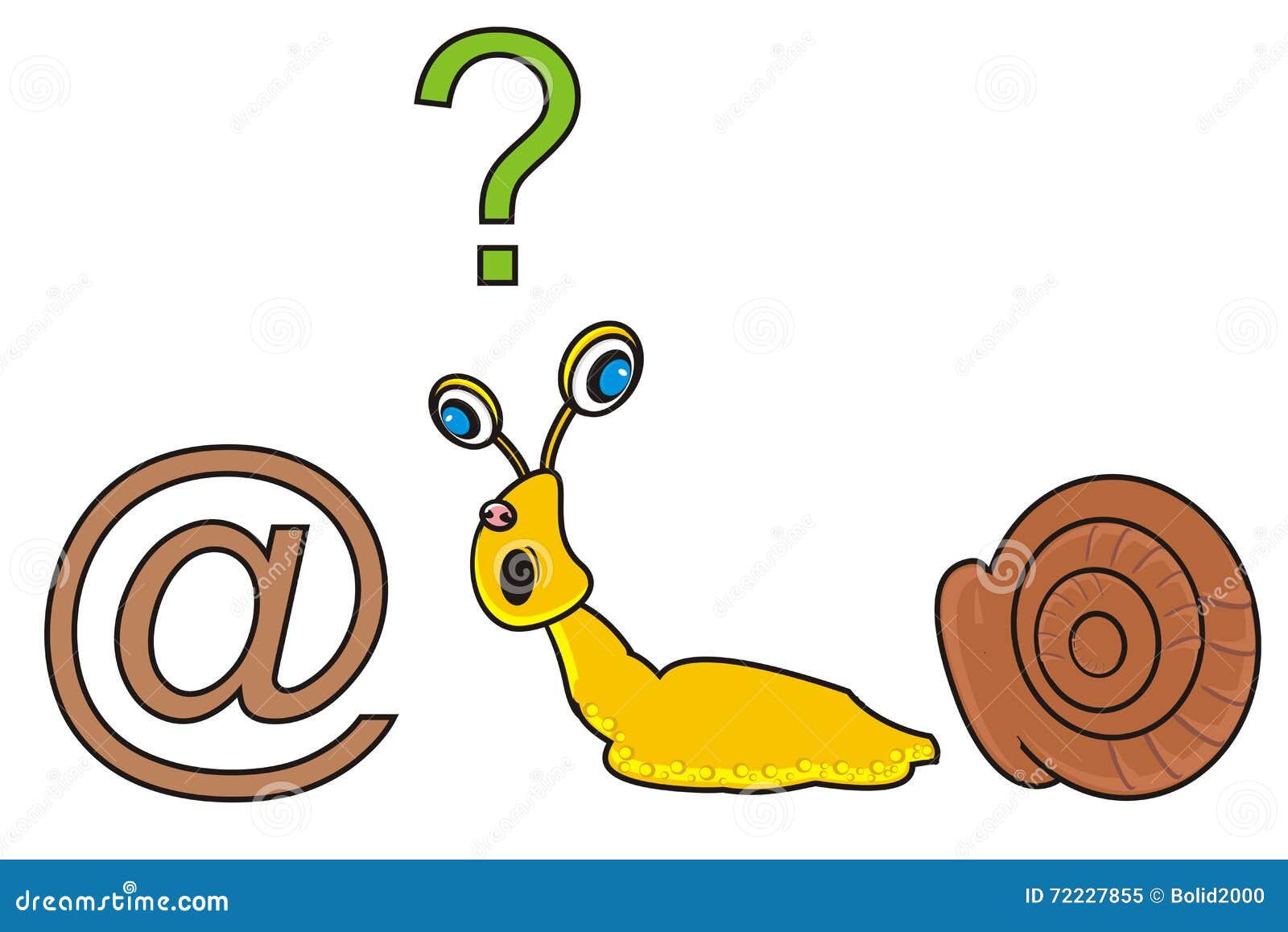 Snail without a shell stock illustration. Illustration of childhood ...