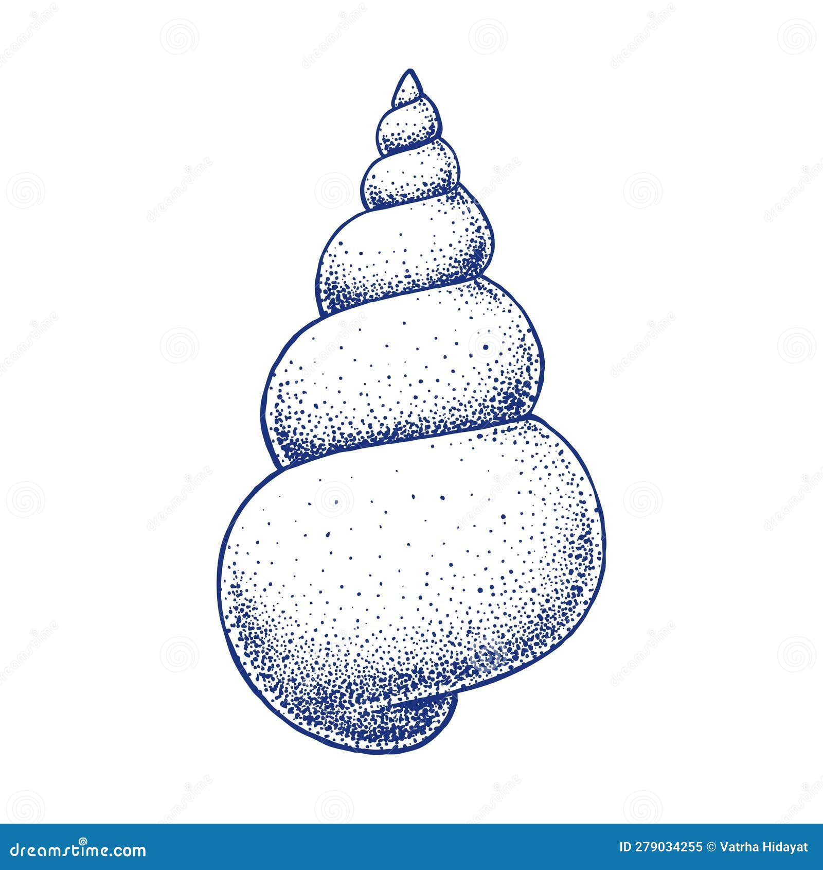 Snail or Shell Hand Drawn Illustration Stock Vector - Illustration of ...