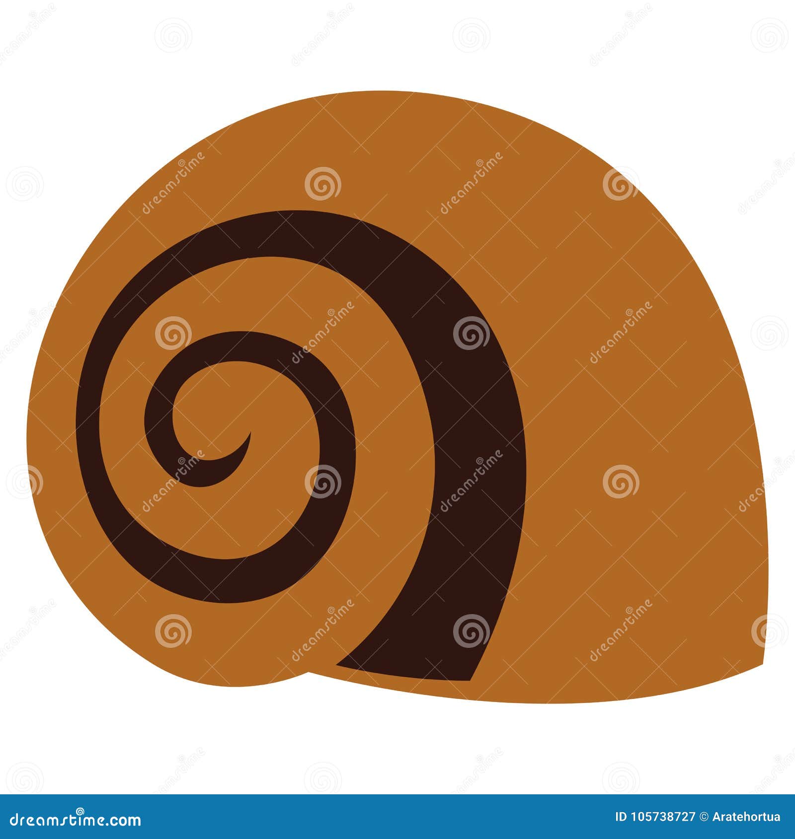 Snail Shell Isolated on White Background Stock Illustration ...