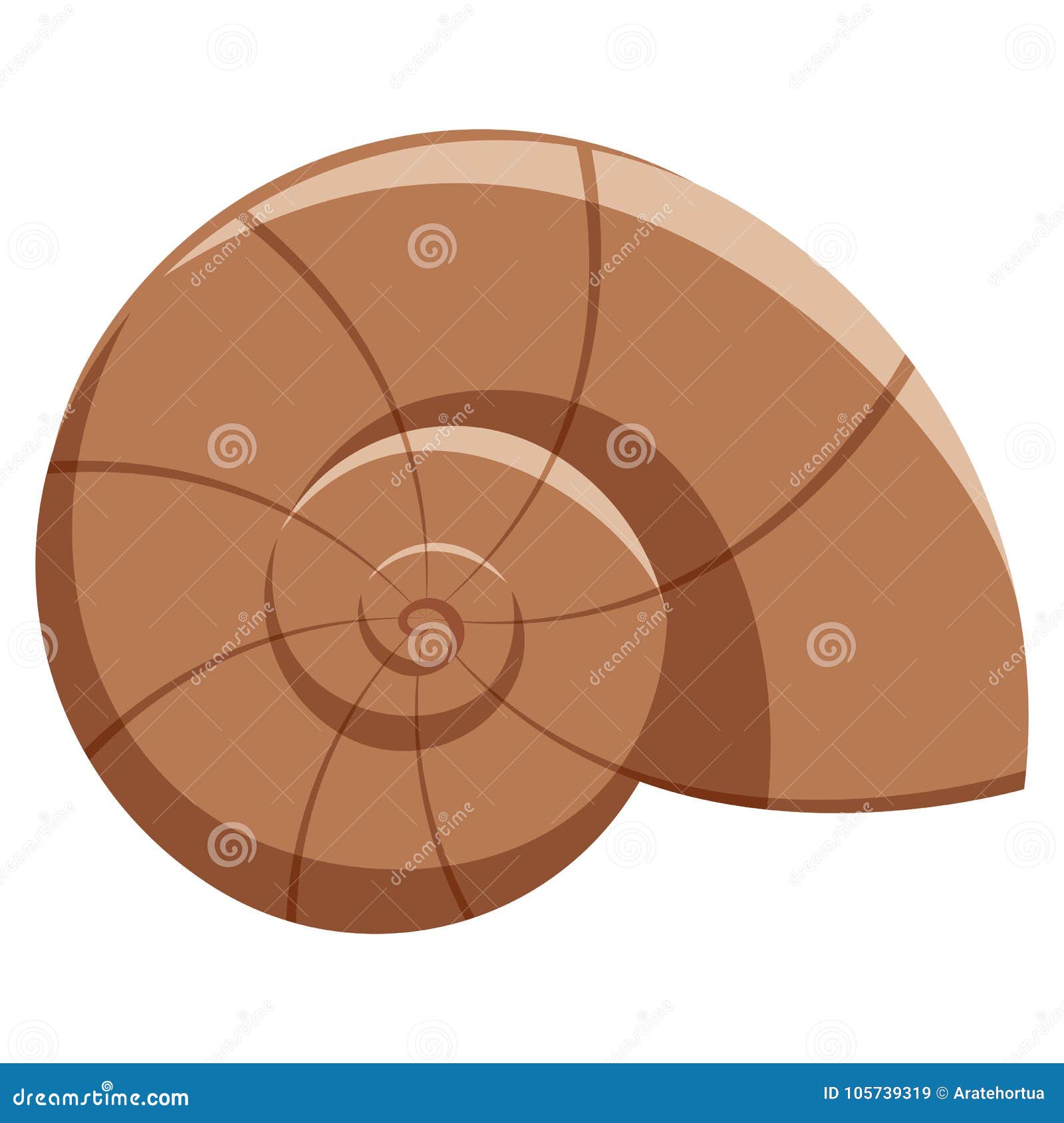Snail Shell Isolated on White Background Stock Illustration ...