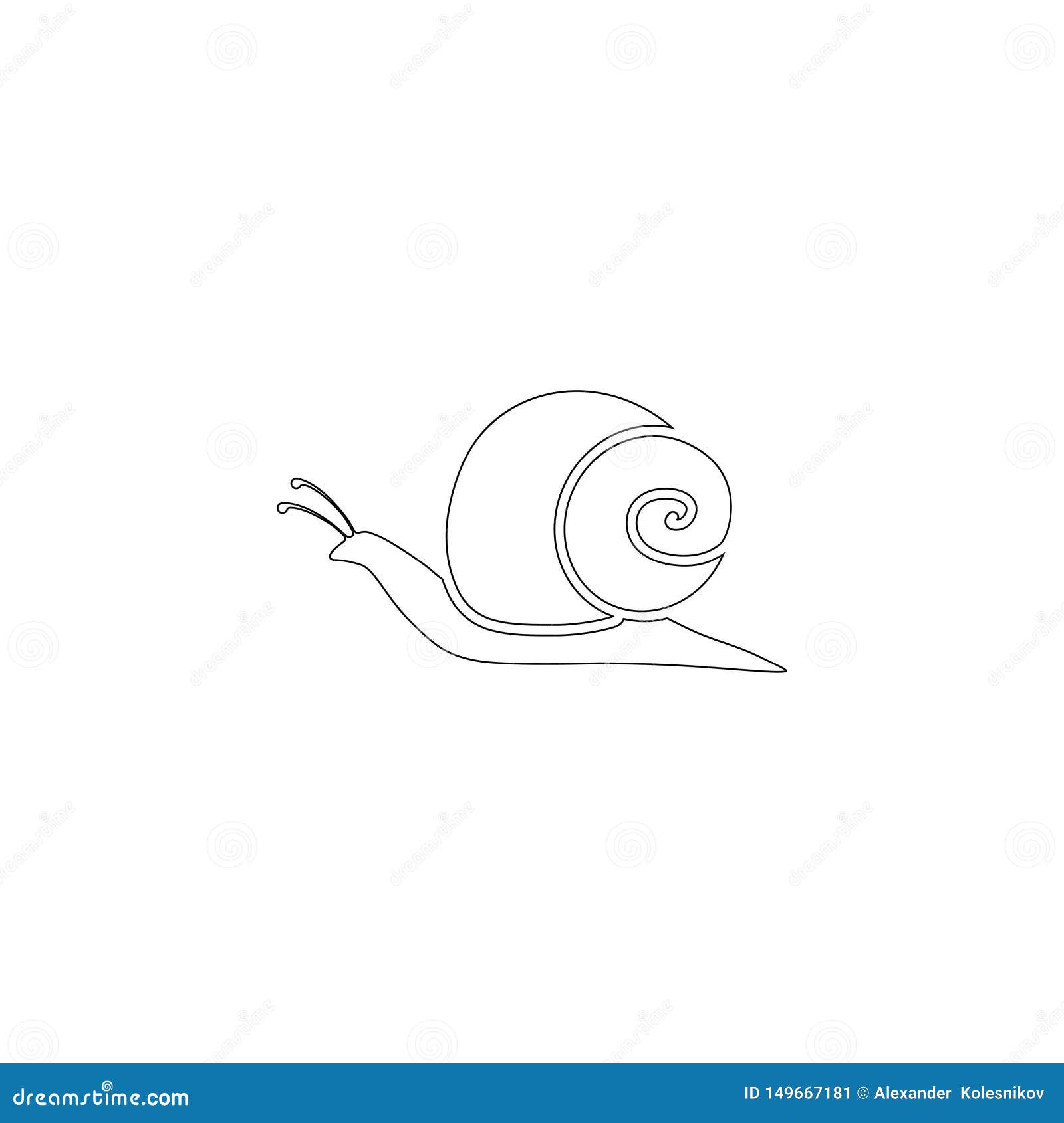 Snail. flat vector icon stock vector. Illustration of garden - 149667181