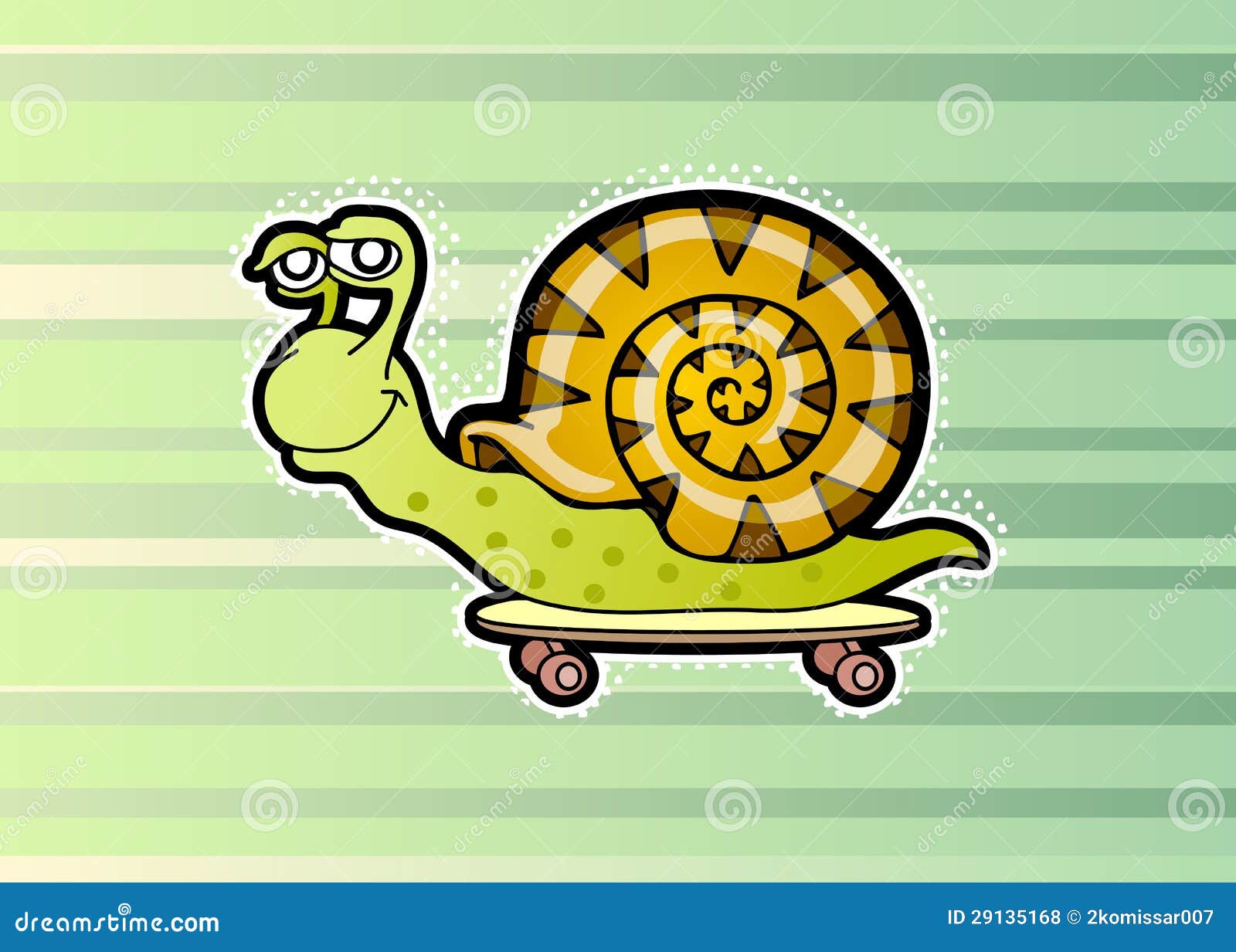 Snail skateboarder stock vector. Illustration of critters - 29135168