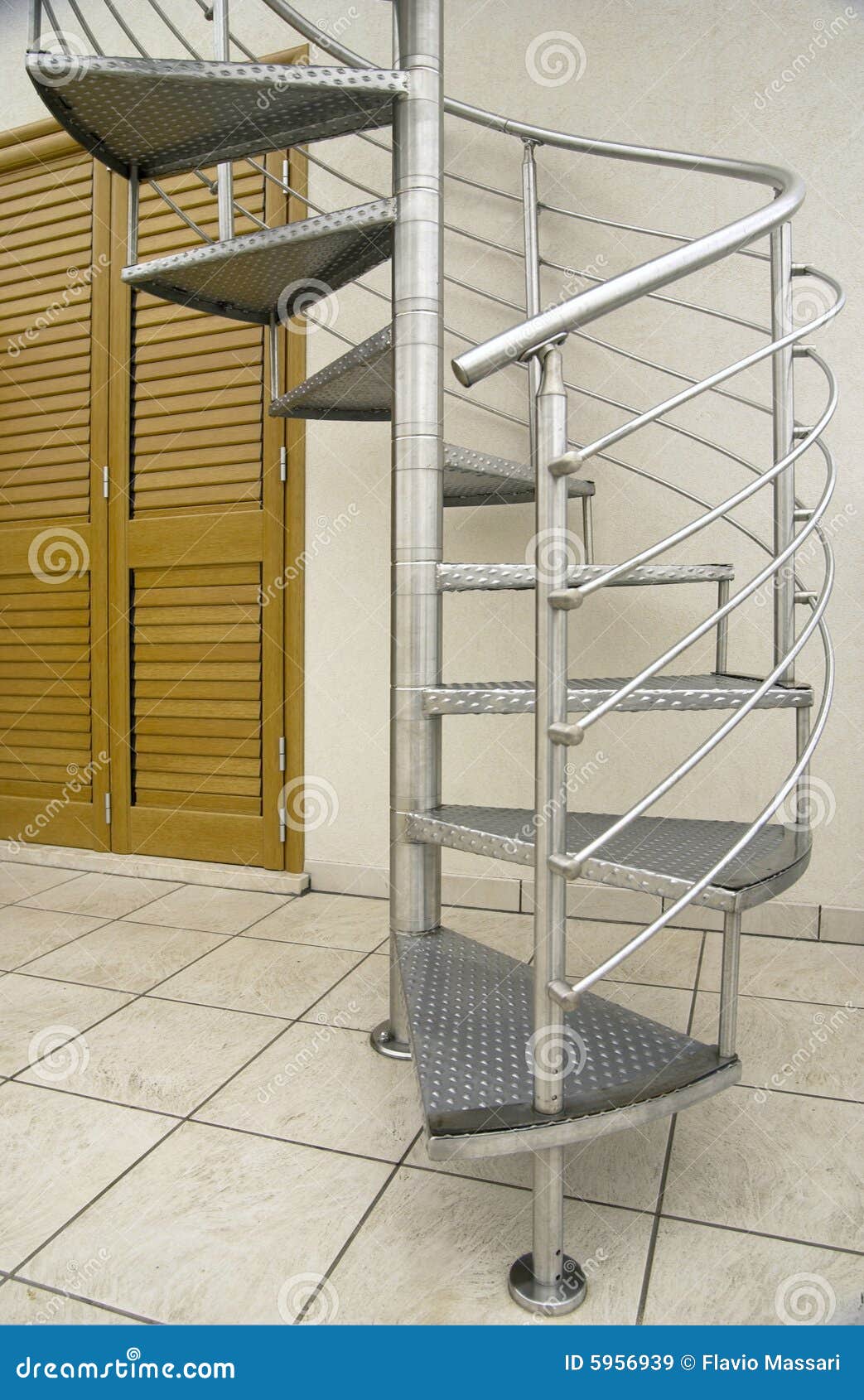 Snail stair stock image. Image of home, stairs, stainless - 5956939