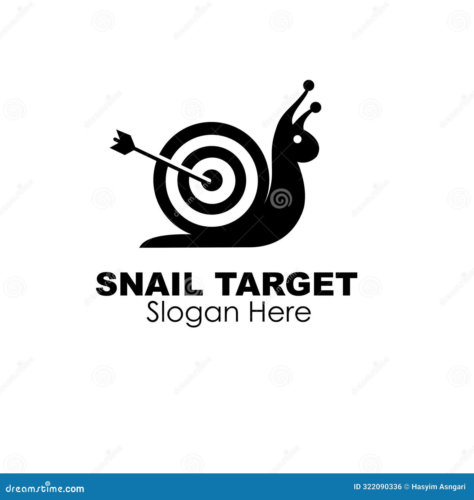 Snail Target Logo Design Concept Stock Vector - Illustration of vector ...