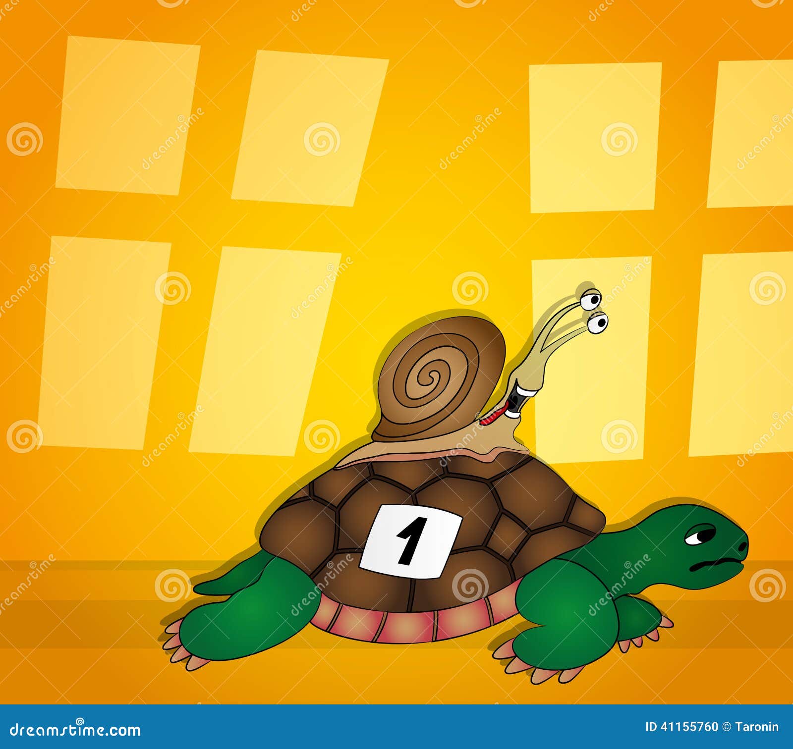 Snail and turtle. stock illustration. Illustration of comic - 41155760