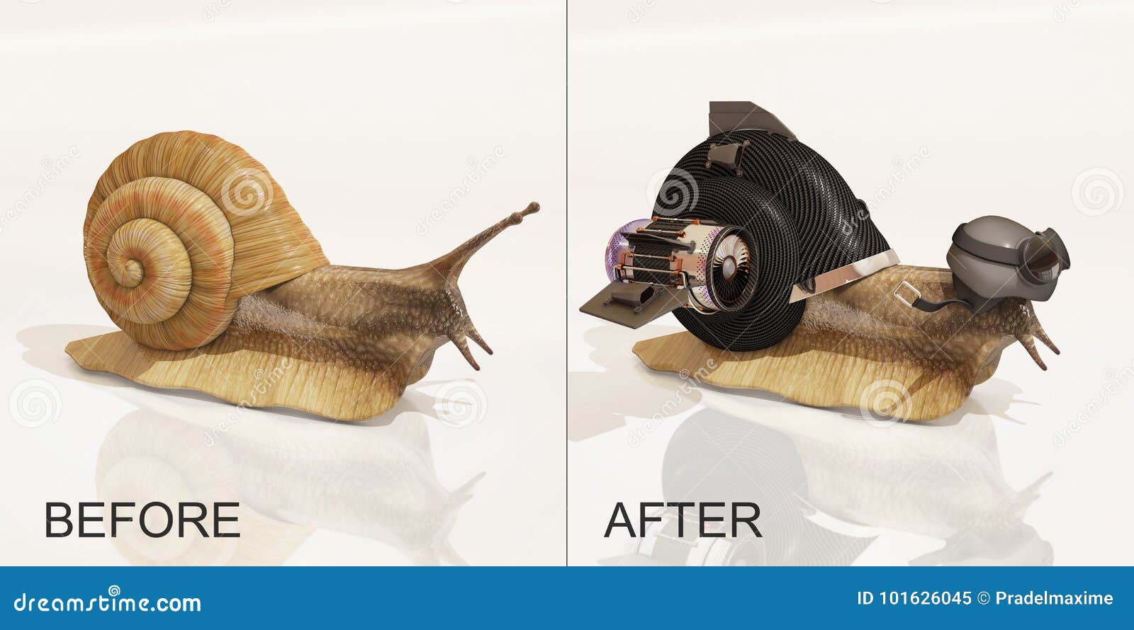 Strong Snail Draw Cartoon Vector | CartoonDealer.com #150366709