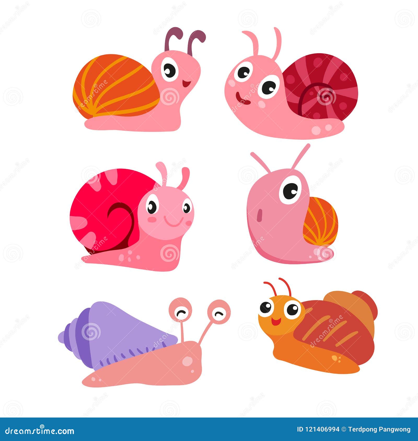 Snail Vector Collection Design Stock Vector - Illustration of icon ...