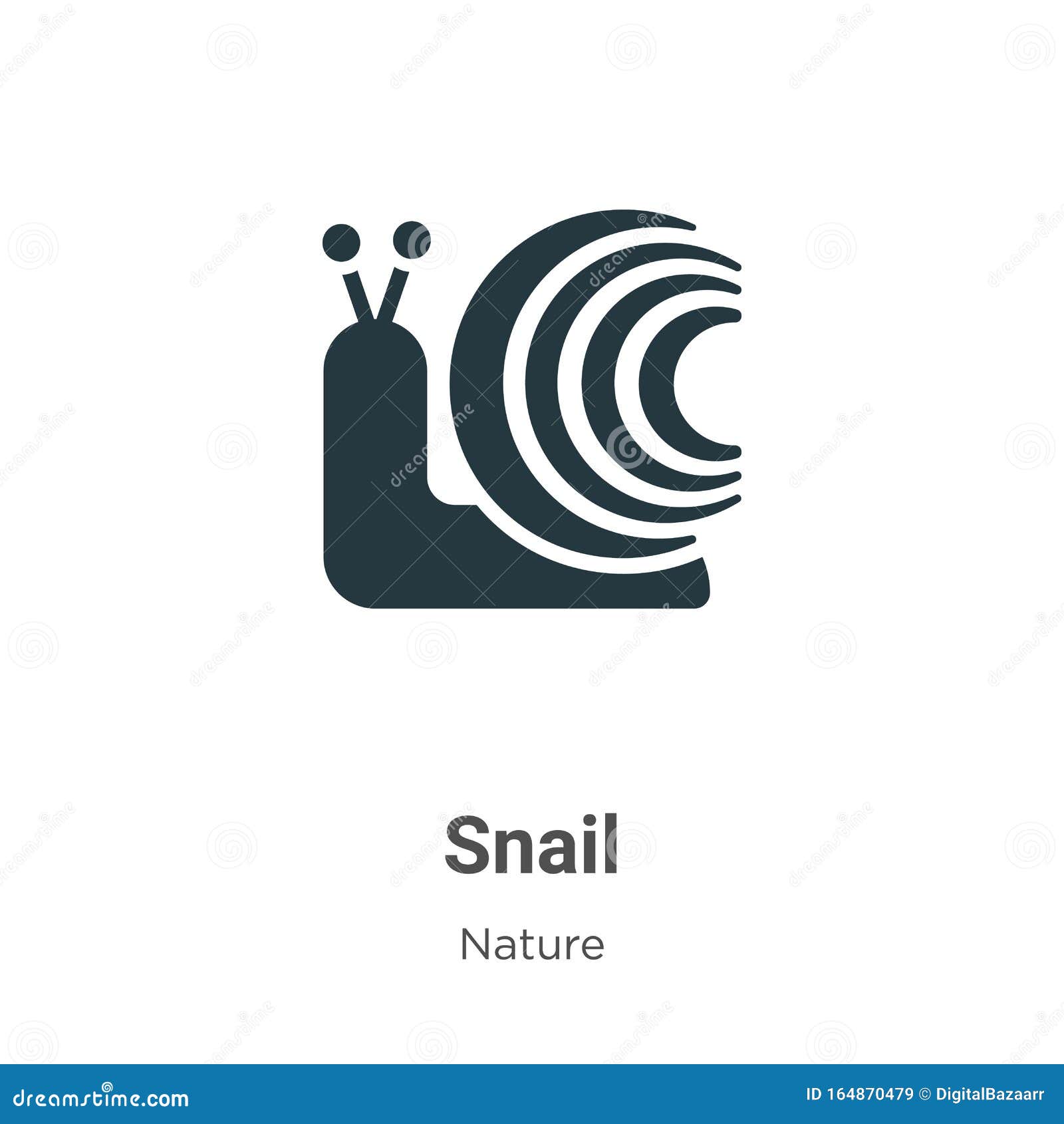 Snail Vector Icon on White Background. Flat Vector Snail Icon Symbol ...
