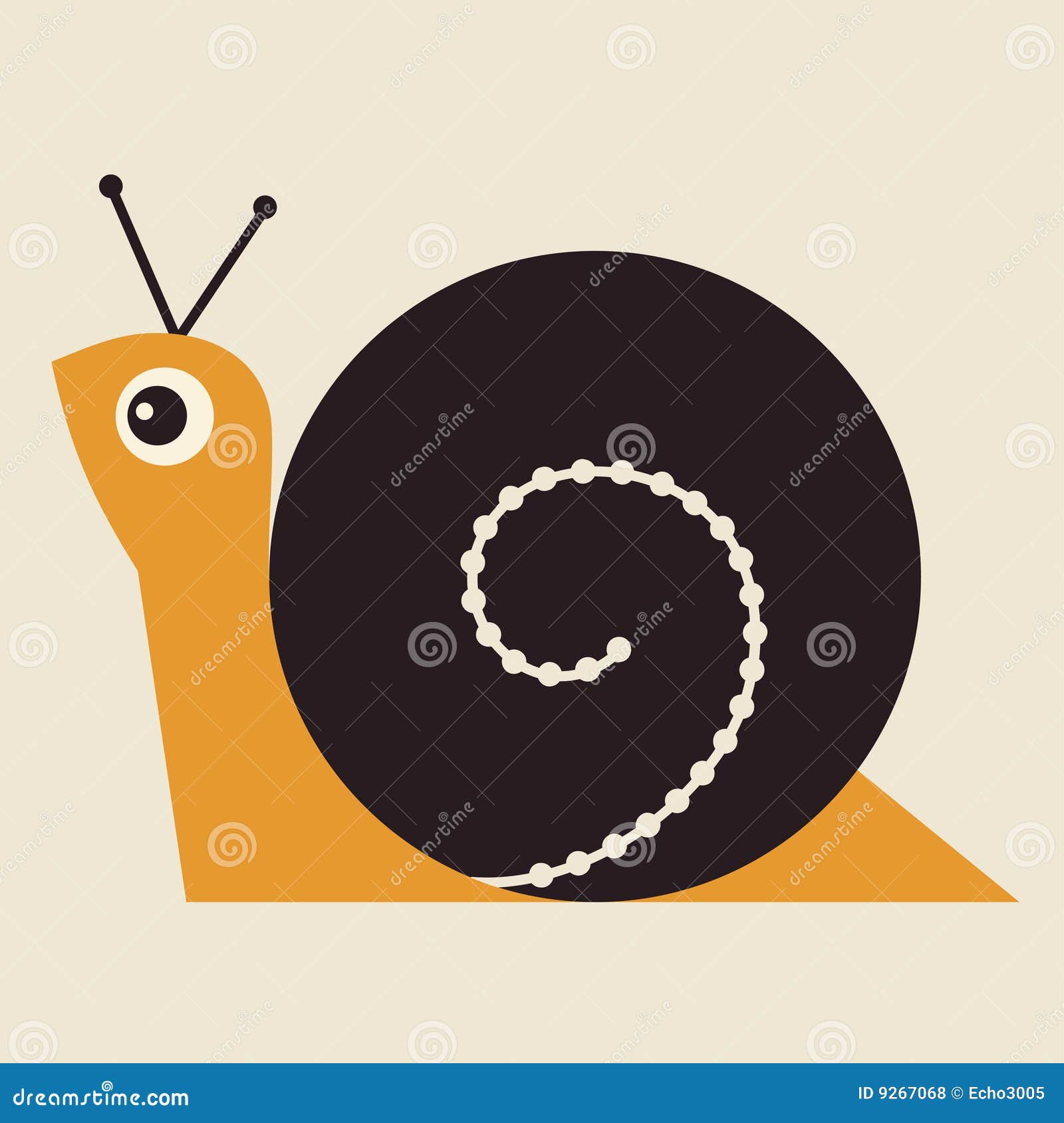 Snail Vector Illustration stock vector. Illustration of slimy - 9267068