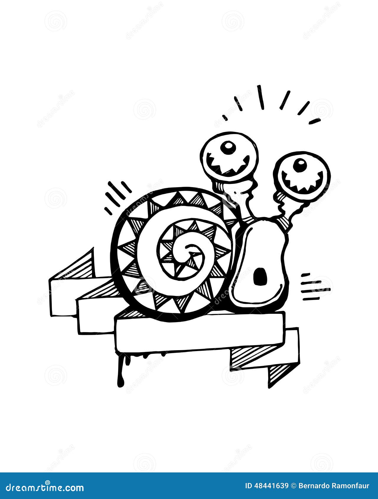 Snail stock illustration. Illustration of text, animal - 48441639