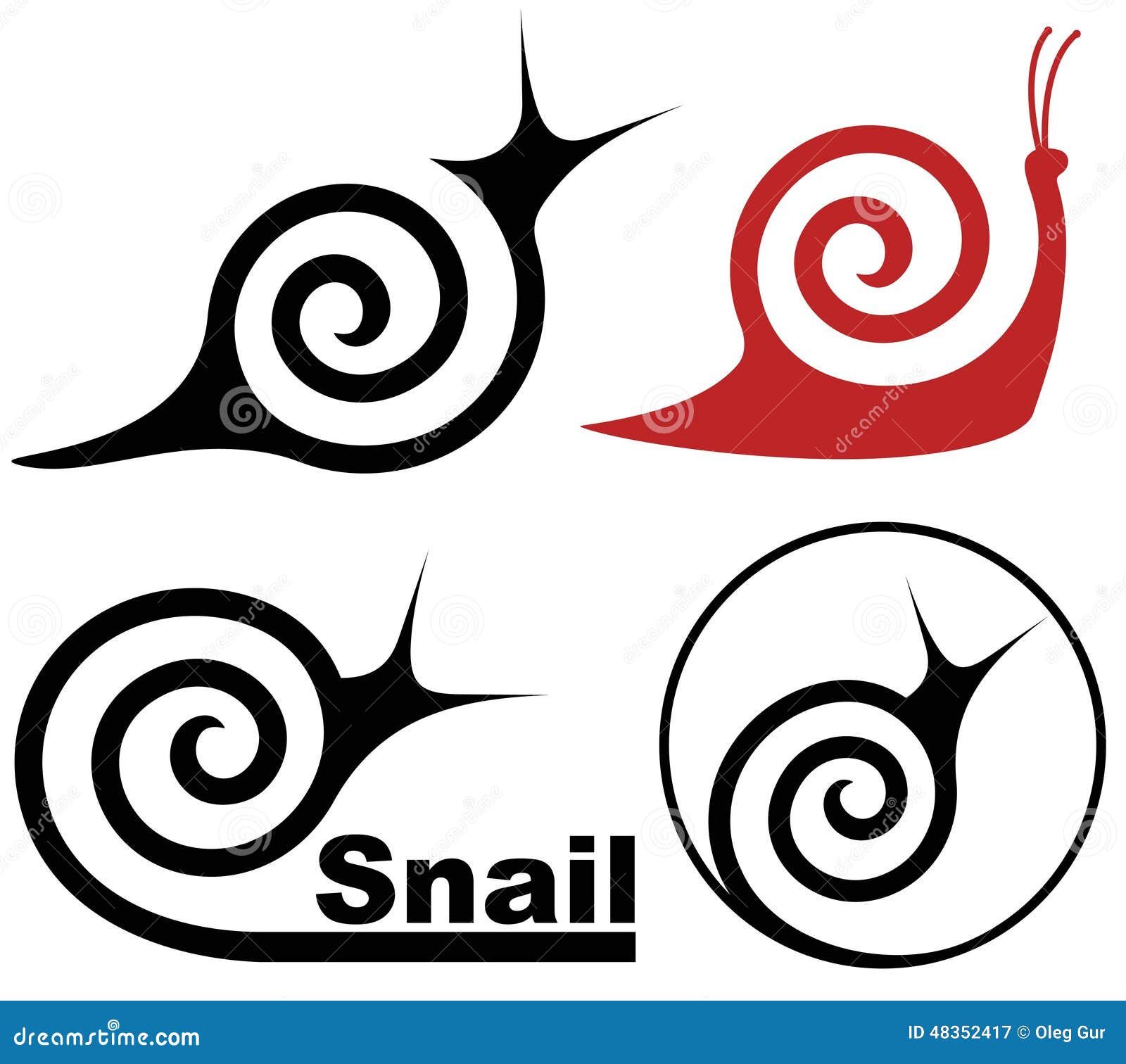 Snail stock vector. Illustration of food, element, design - 48352417