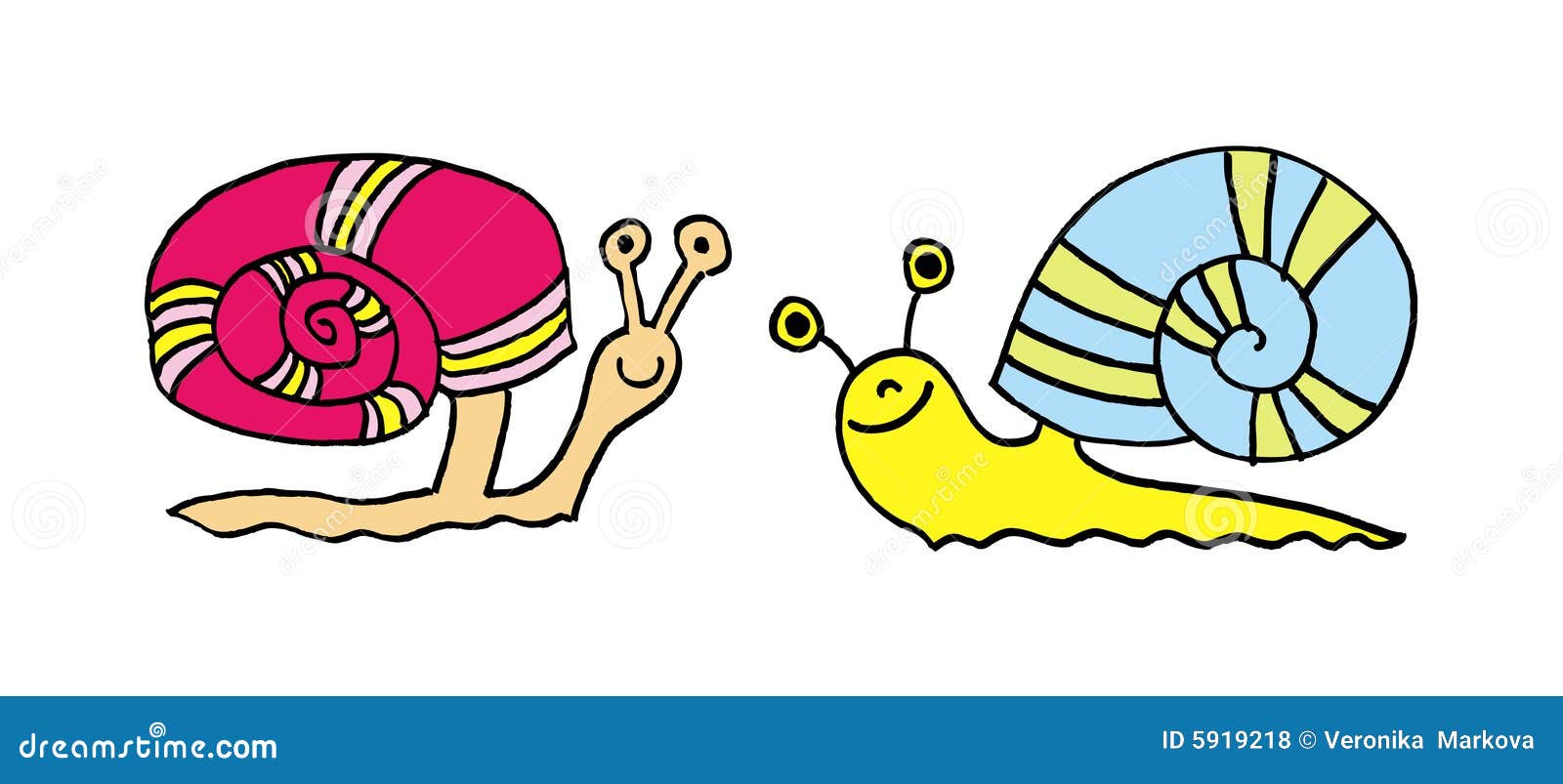 Two Snails Stock Image | CartoonDealer.com #26180749
