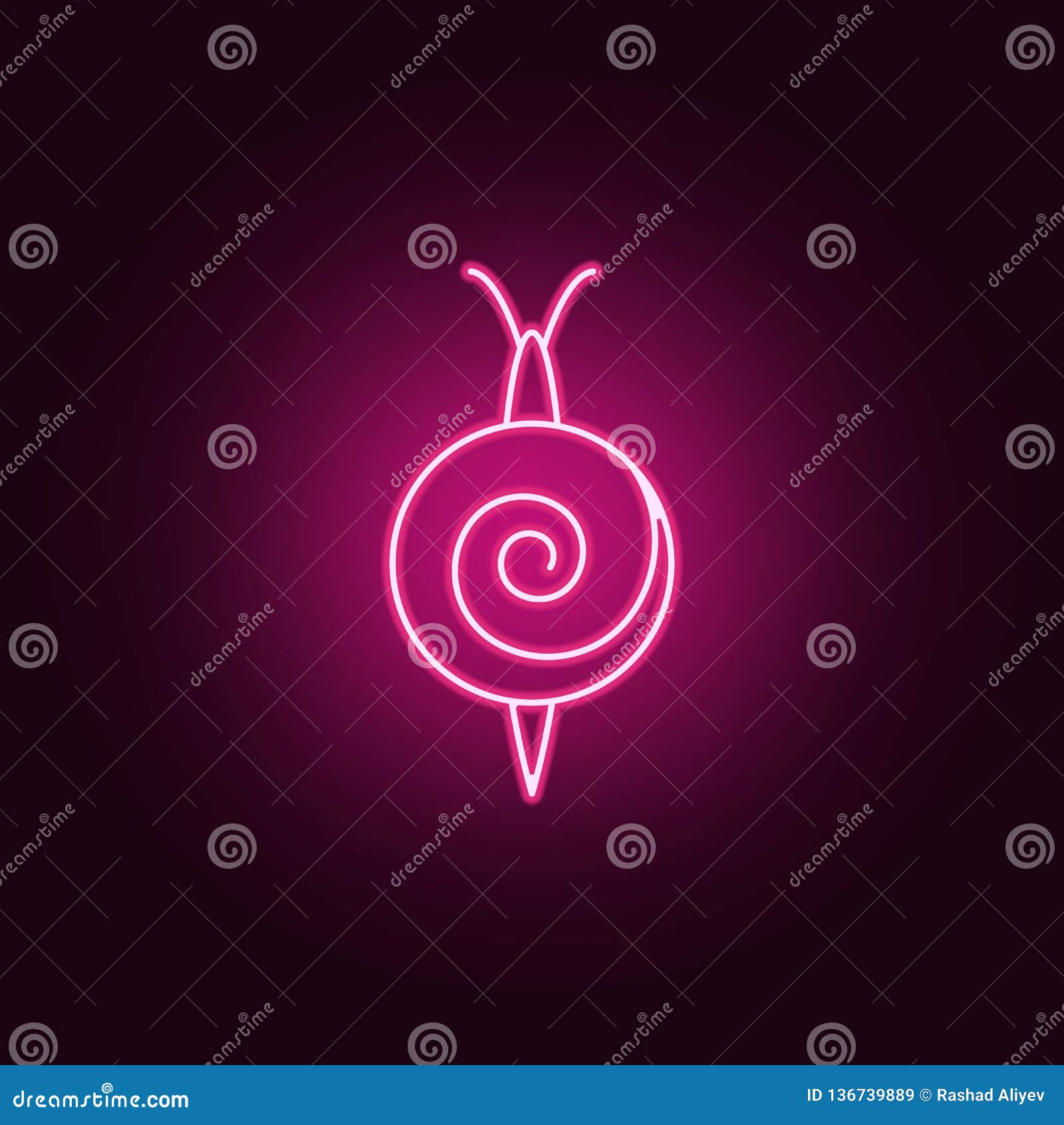 Snails Icon. Elements of Pest Control and Insect in Neon Style Icons ...