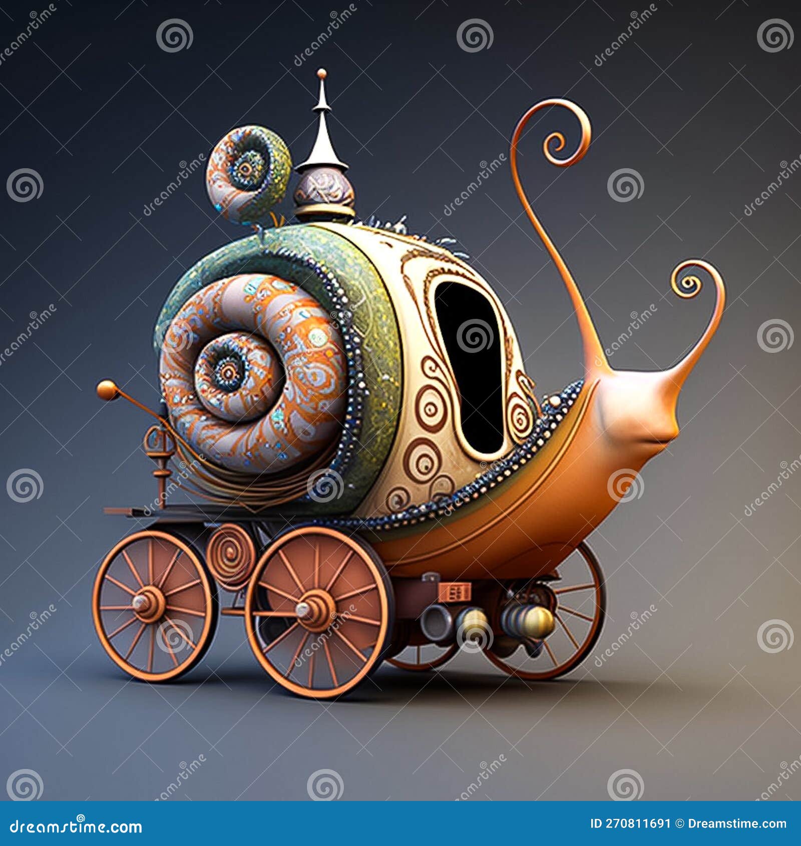 Snails with various models stock illustration. Illustration of carving ...
