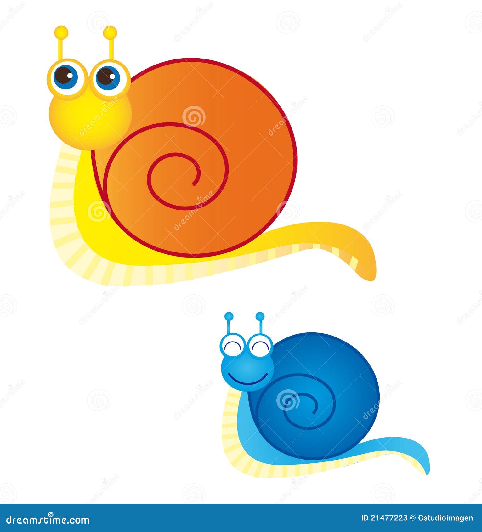 Snails vector stock vector. Illustration of mascot, smiling - 21477223