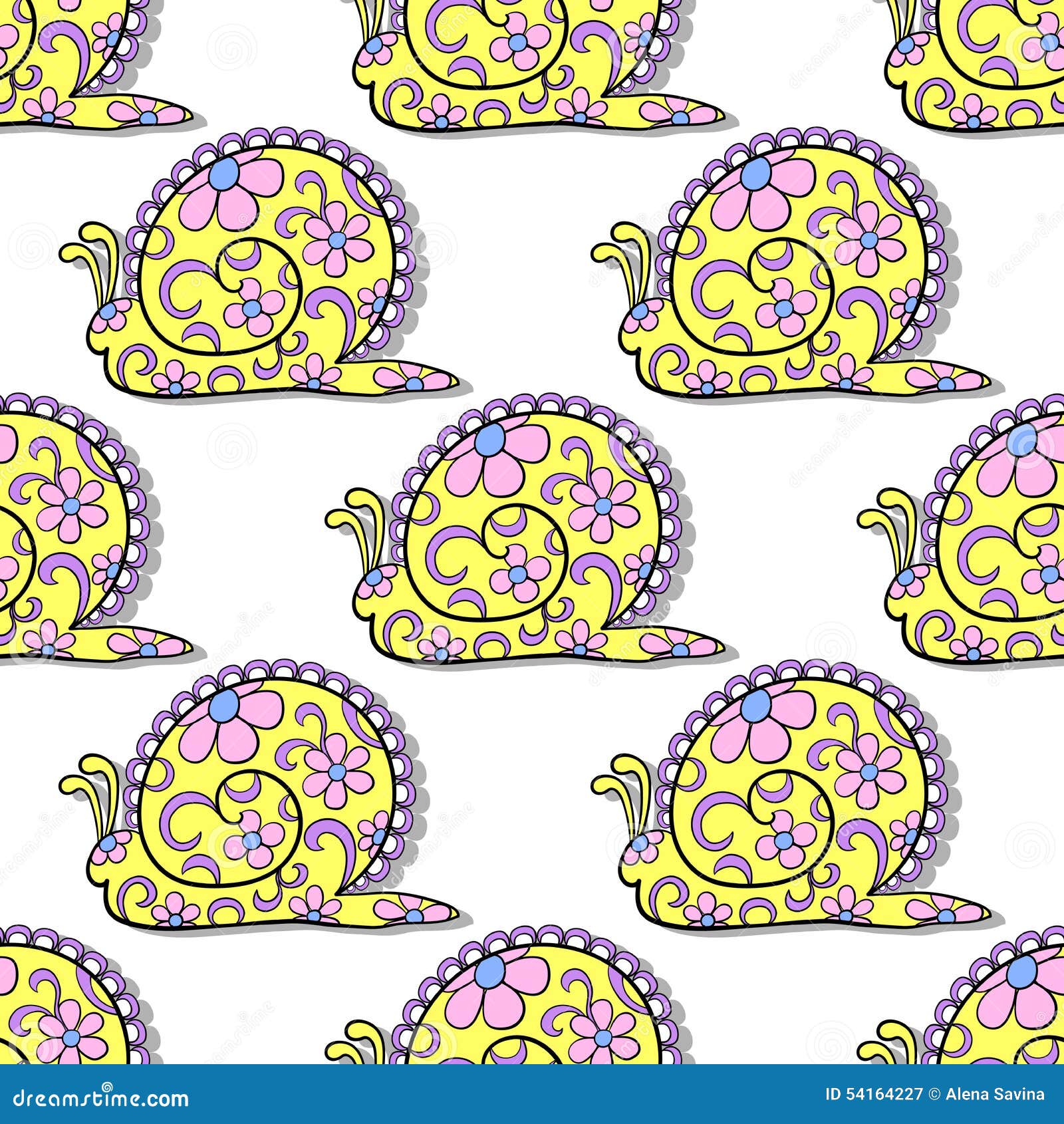 SnailsPattern stock vector. Illustration of paper, drawing - 54164227