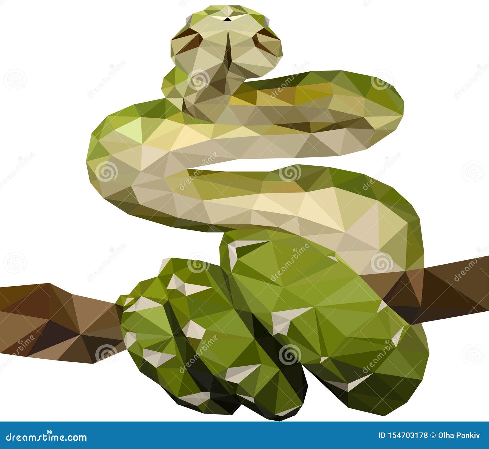 Polygon wild snake stock vector. Illustration of graphic - 154703178