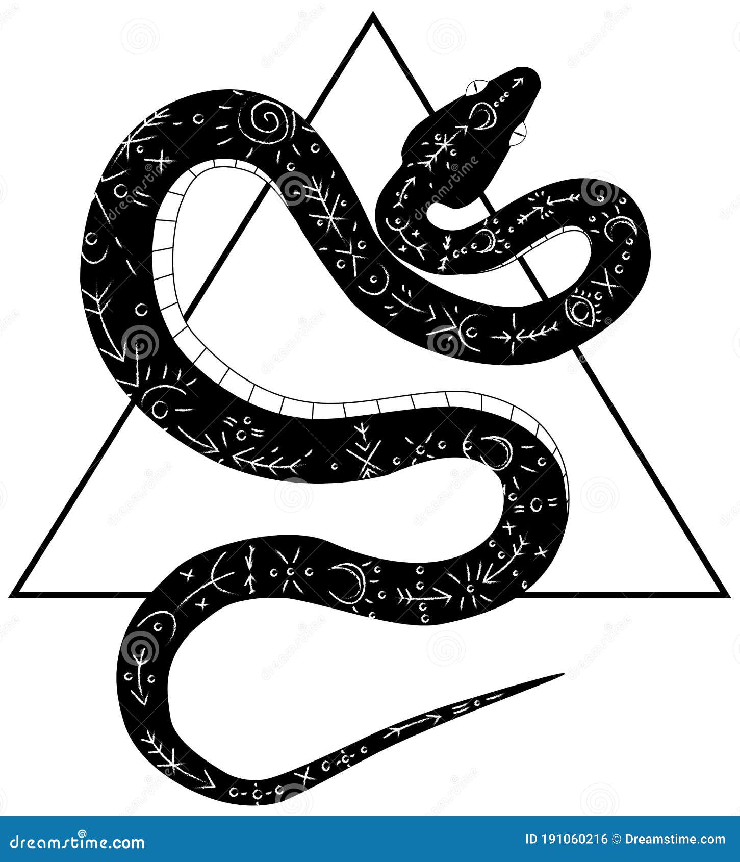 Black snake design stock vector. Illustration of print - 191060216