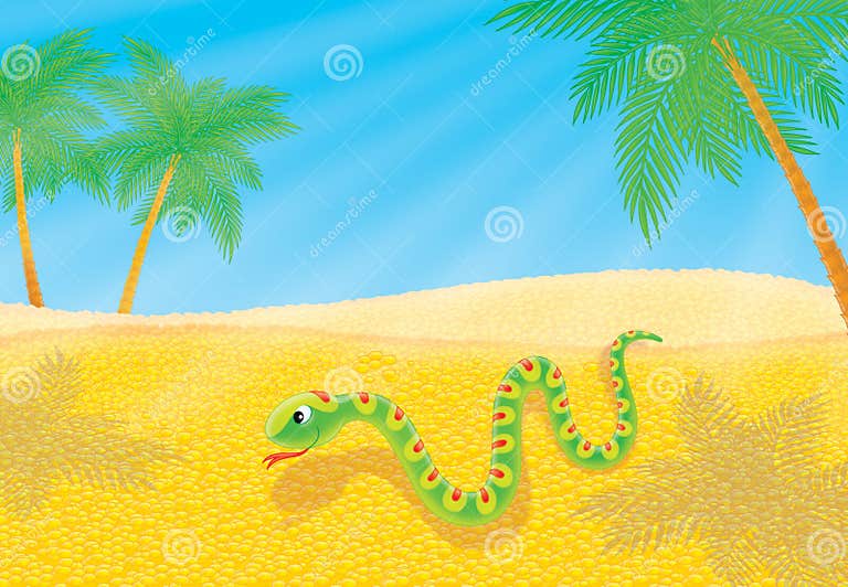 Snake stock illustration. Illustration of cartoon, sand - 21746495