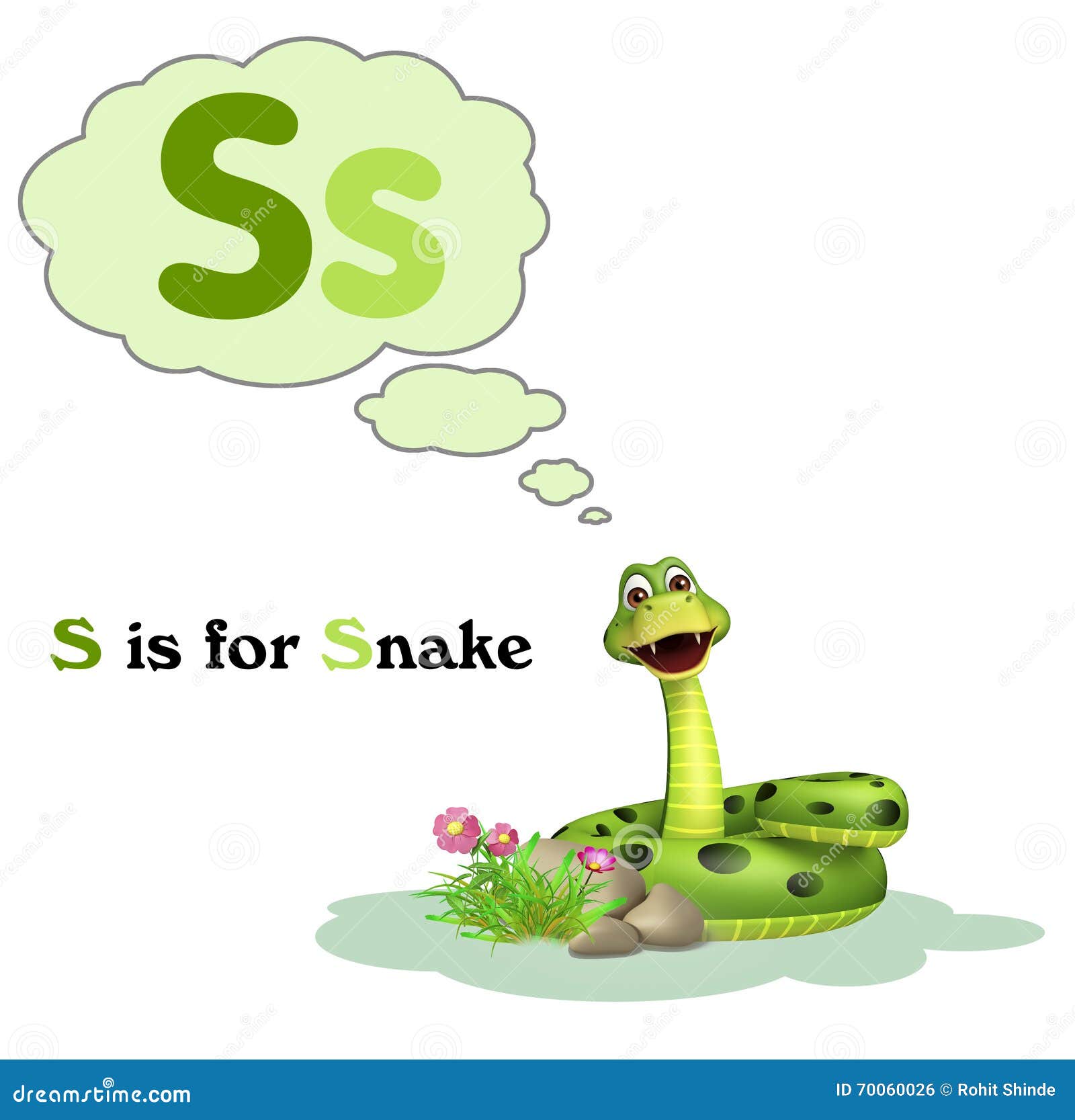 Snake with alphabet stock illustration. Illustration of education ...