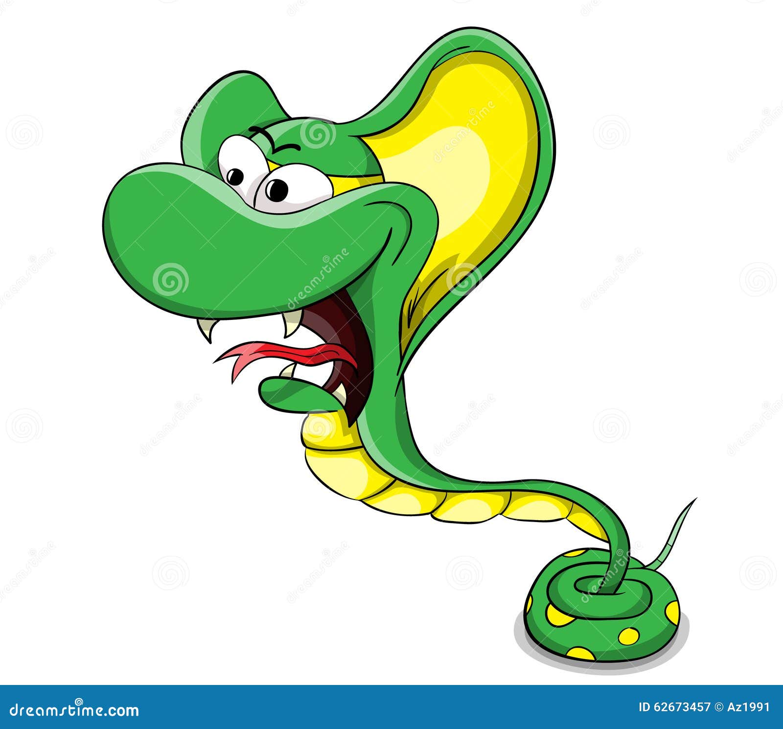 Angry Cartoon Snake
