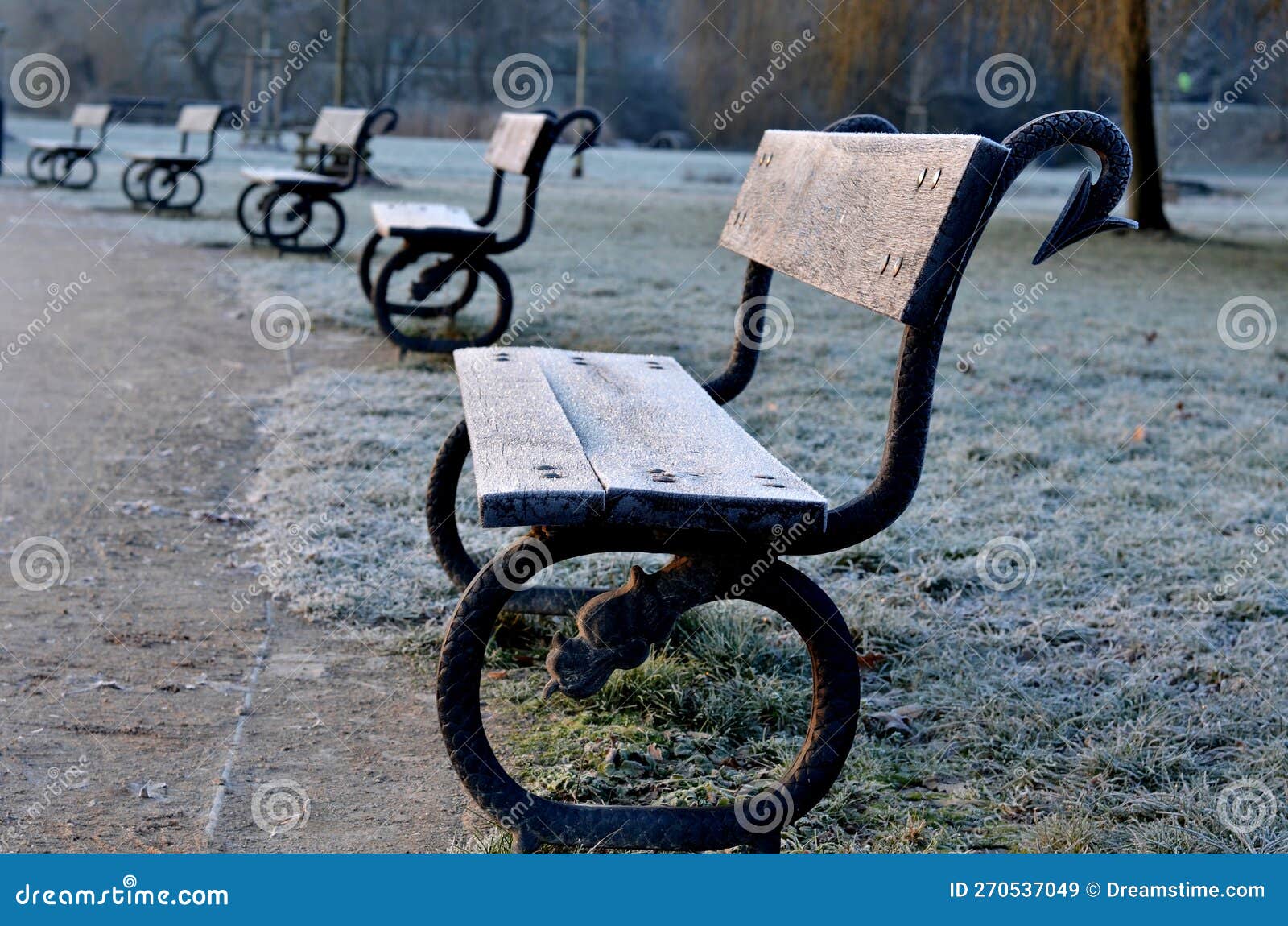 Snake Bench, the Park Bench Frame Creates a Cast Iron Casting of a ...