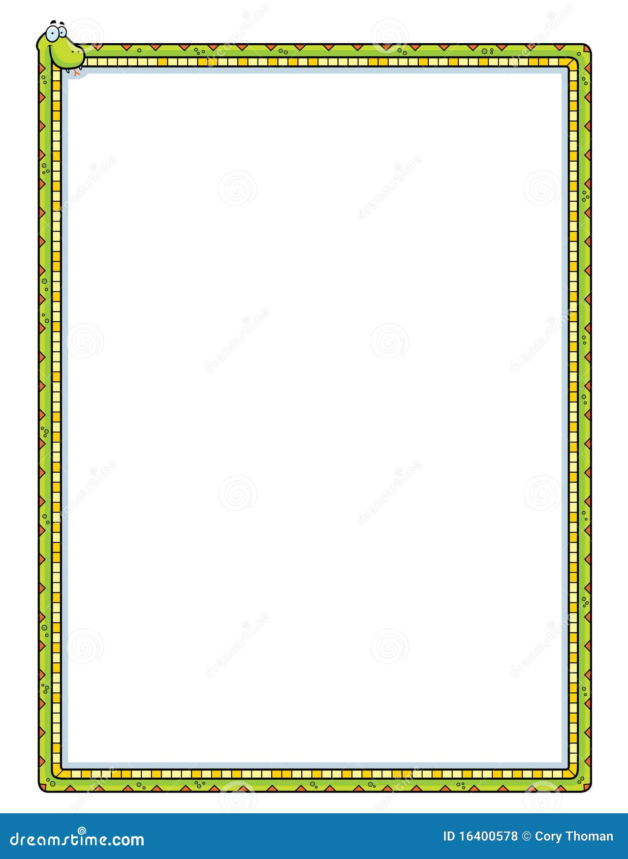Snake Border stock vector. Illustration of snake, green - 16400578