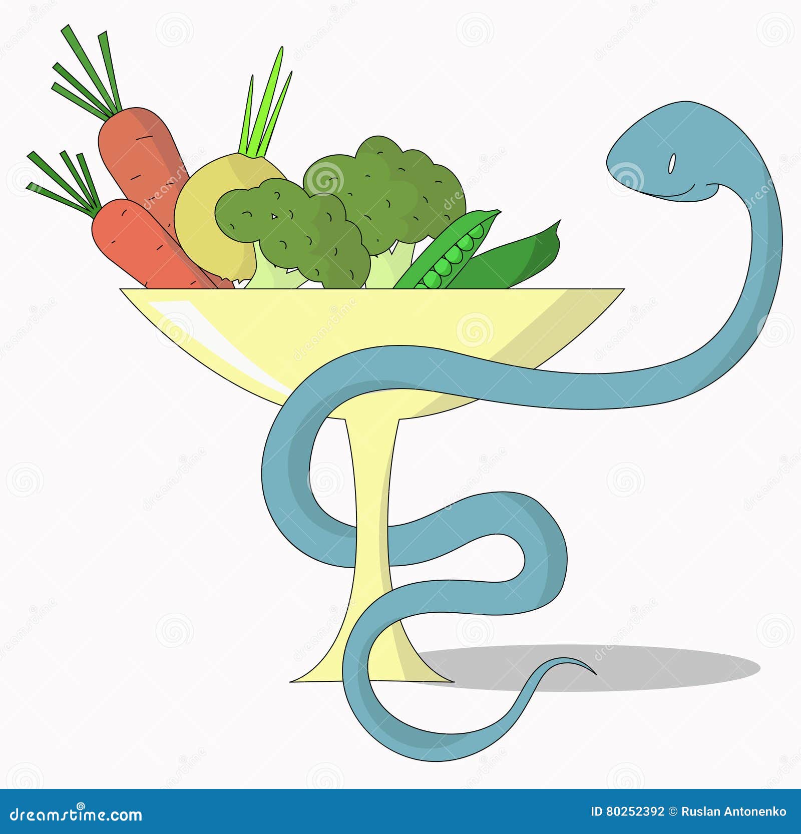 Snake On The Bowl. Vector Drawing | CartoonDealer.com #154541518