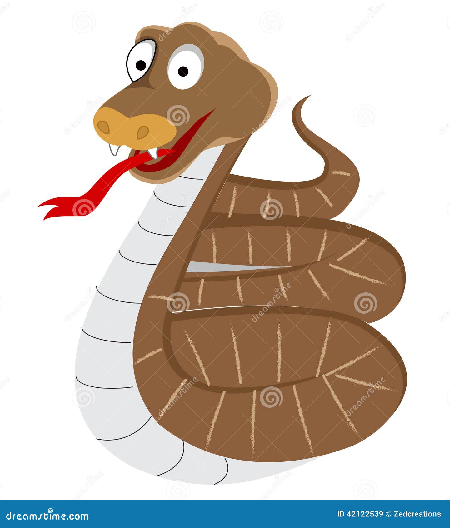 Snake stock vector. Image of safari, cartoon, brown, single - 42122539