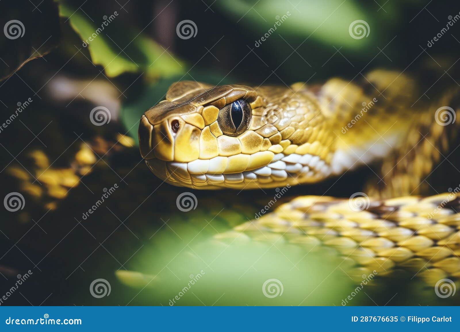 Snake Captured Shot in Nature Stock Illustration - Illustration of ...
