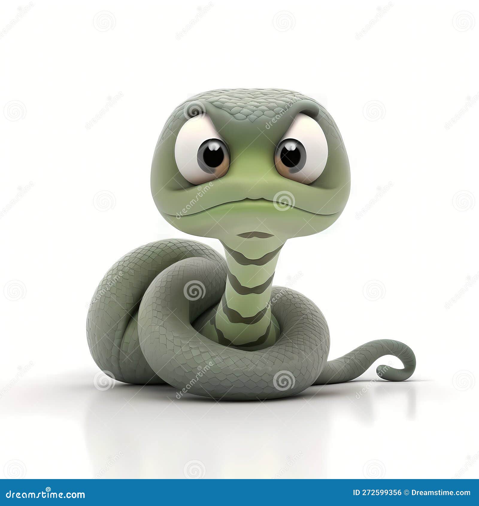 Snake Cartoon Illustration. Generative AI Stock Illustration ...