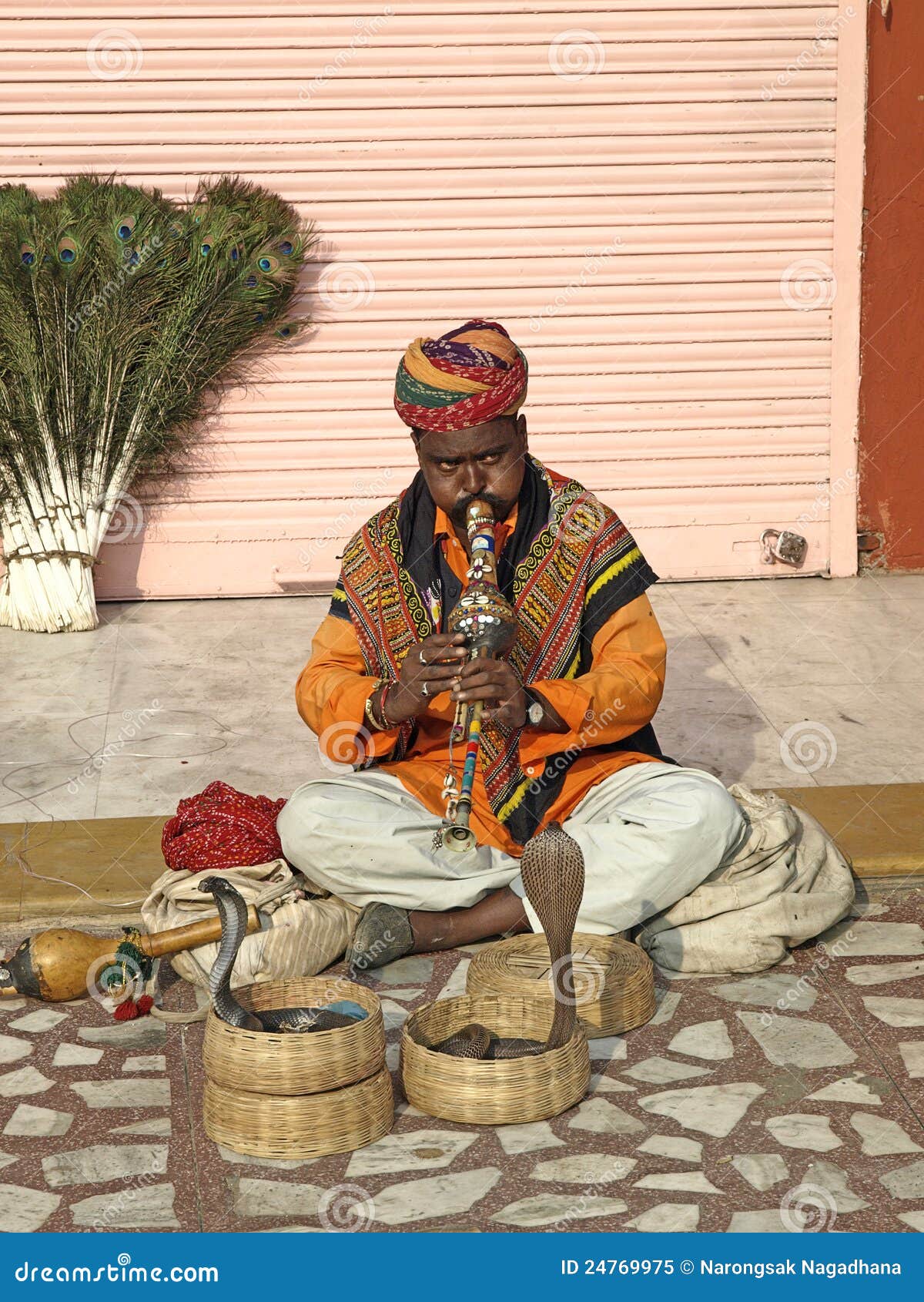 Snake Charmer Makes Snake Dancing Editorial Image - Image of cobra ...
