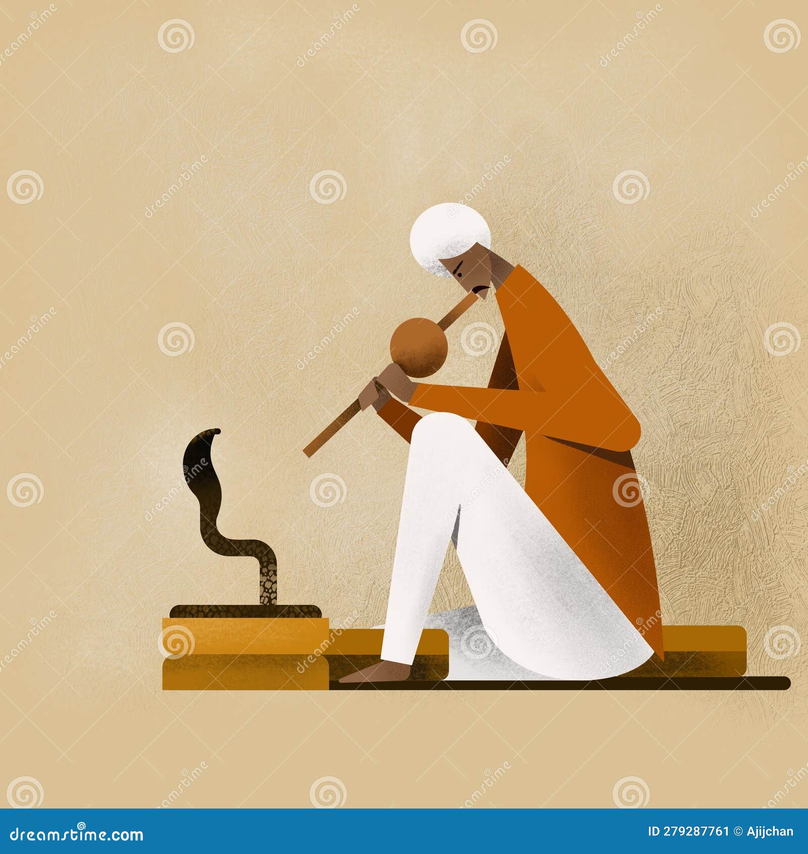 Indian Snake Master Royalty-Free Illustration | CartoonDealer.com #44738454