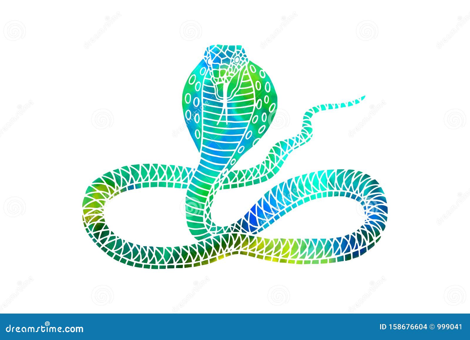 Snake Cobra Graphic Patterns. Eps10 Vector Illustration. Hand Drawing ...