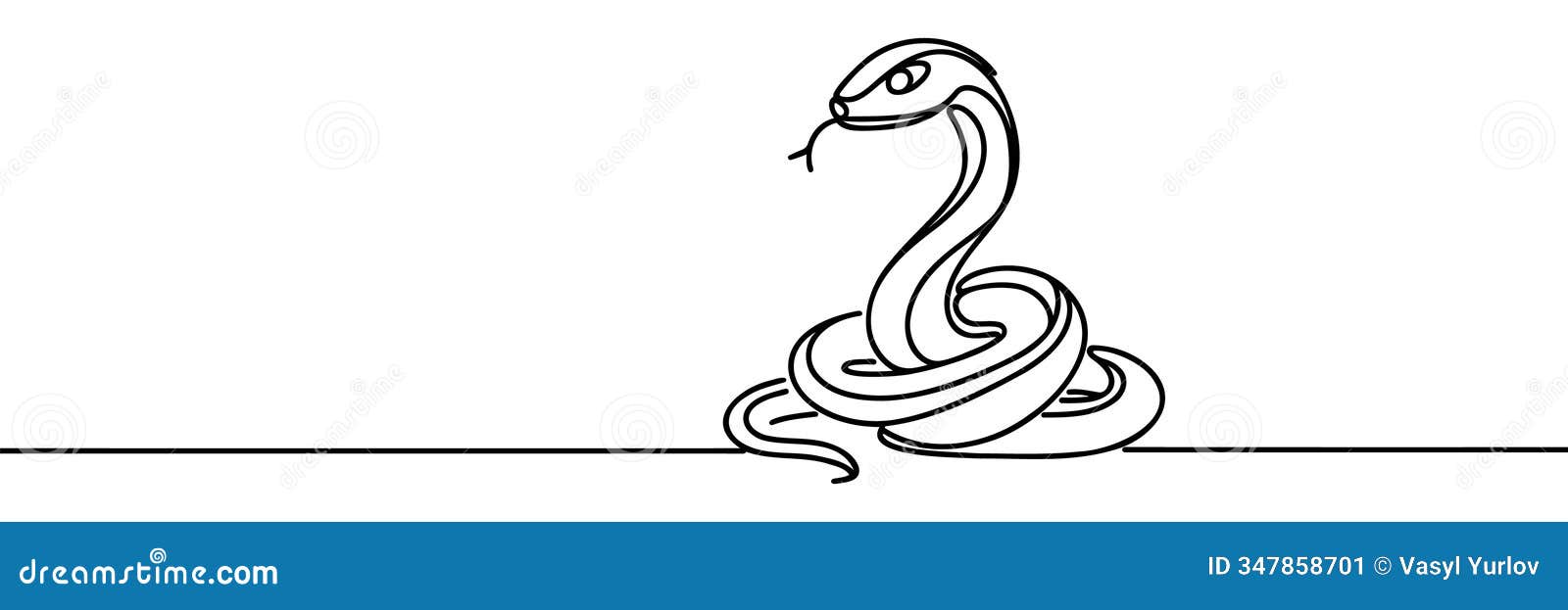 Snake Continuous One Line Drawing Stock Illustration - Illustration of ...