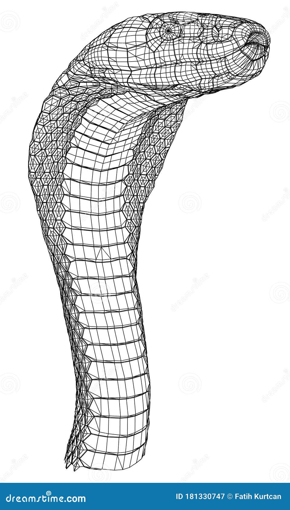 Snake Polygonal Lines Illustration. Vector Snake. Stock Illustration ...