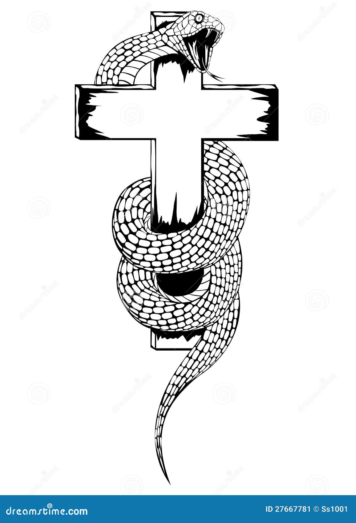 Illustration Of Snakes On A White Background. Royalty-Free Stock Image ...