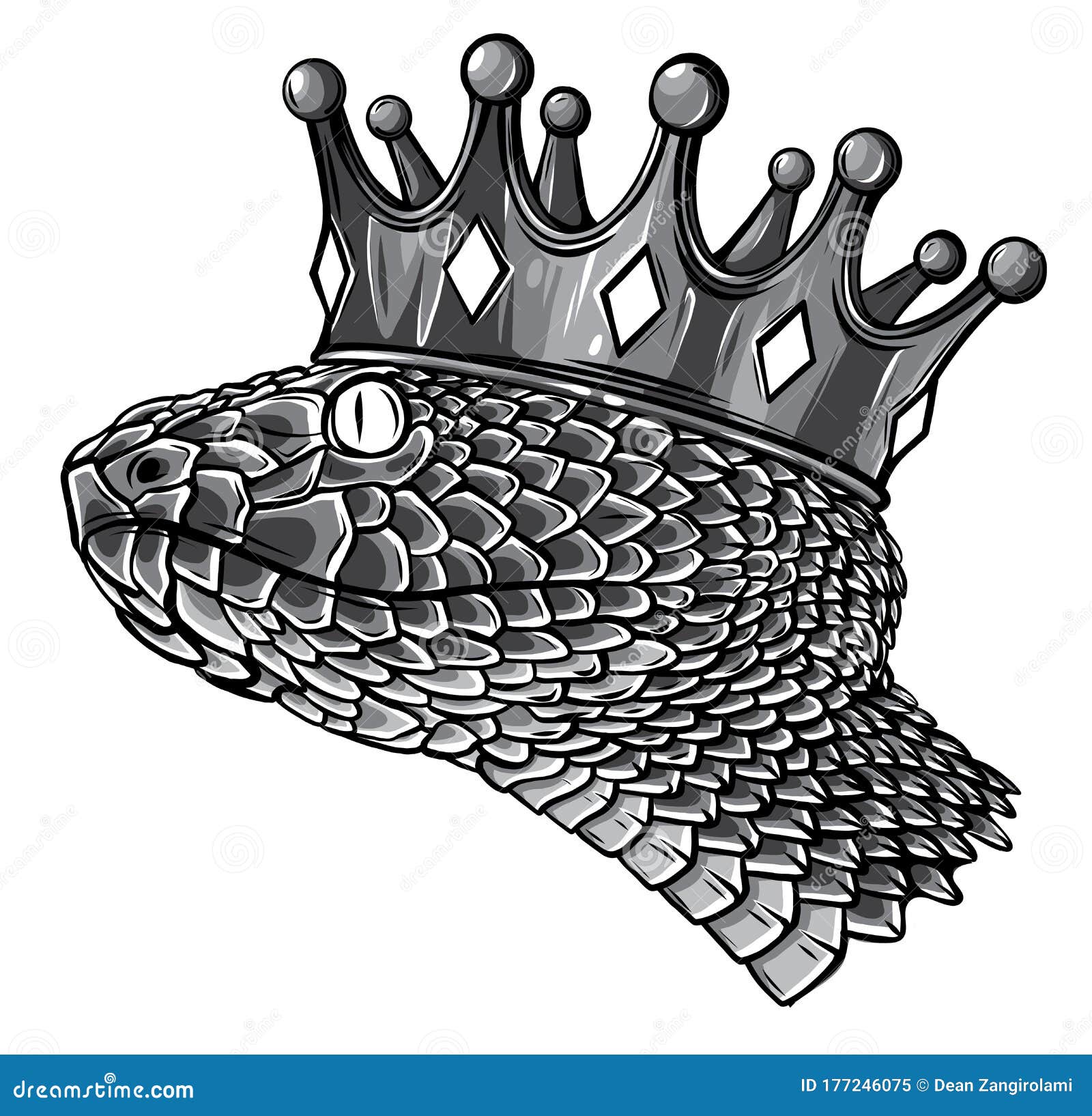 Snake Crown Logo Template Design Vector Illustration Isolated Stock ...